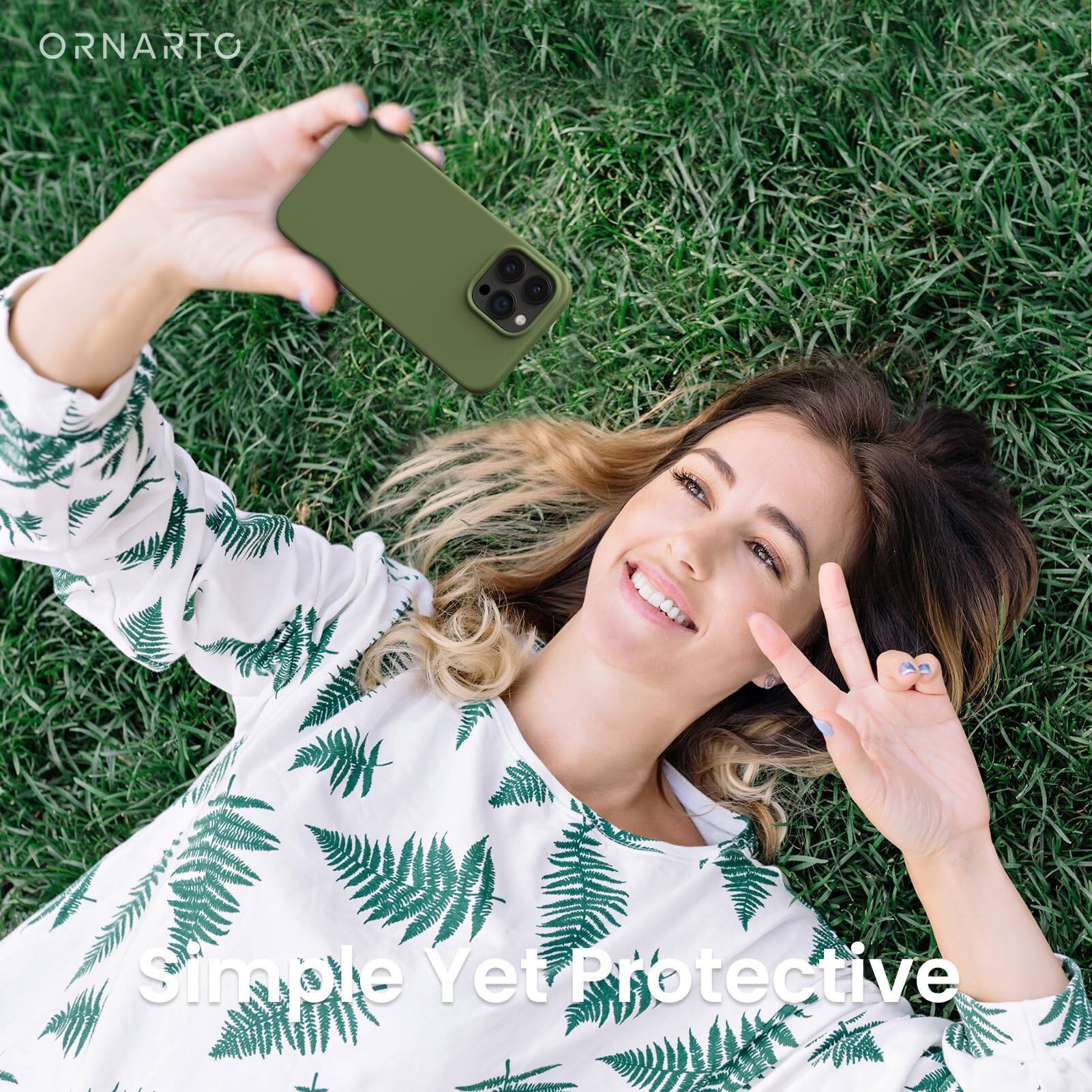 Ornarto Designed for iPhone 14 Pro Case 6.1", Slim Liquid Silicone 3 ...