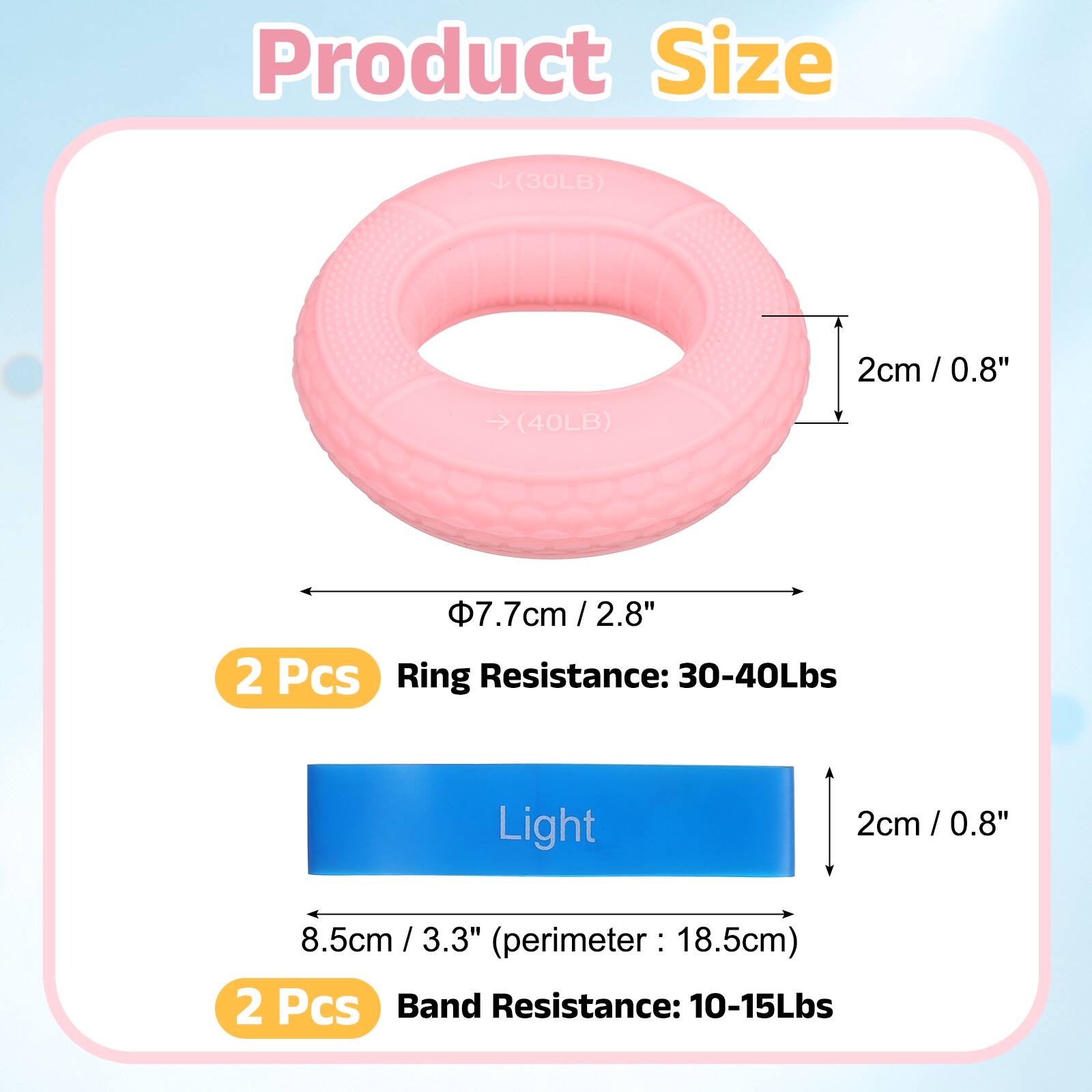 Unique Bargains Silicone Ring Grip Strength Trainer with Finger ...
