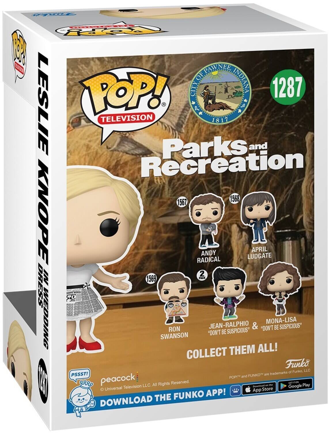 Funko POP! TELEVISION: Parks & Rec Leslie (wedding) COLLECTIBLES ...