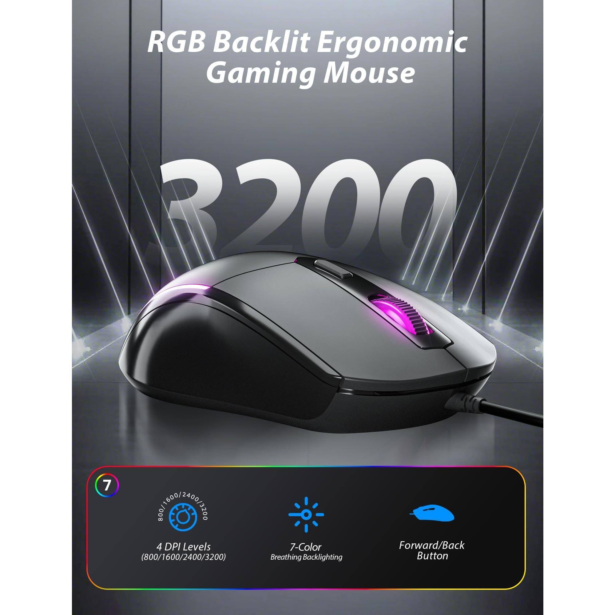 Earthley Blooms Typewriter Style Mechanical Gaming Blue Rainbow Led ...