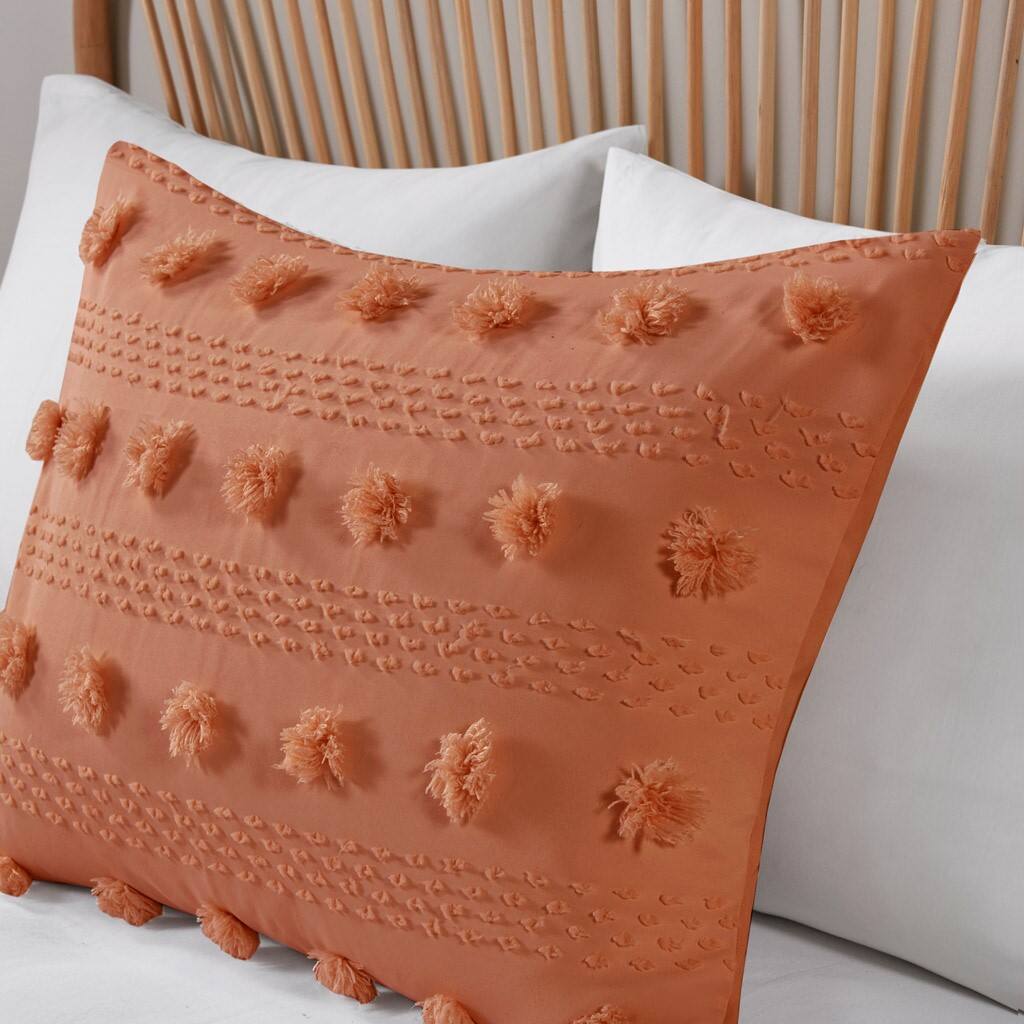 Gracie Mills Eloise Clip Jacquard Duvet Cover Set Rust 6722-21DI - Best Buy