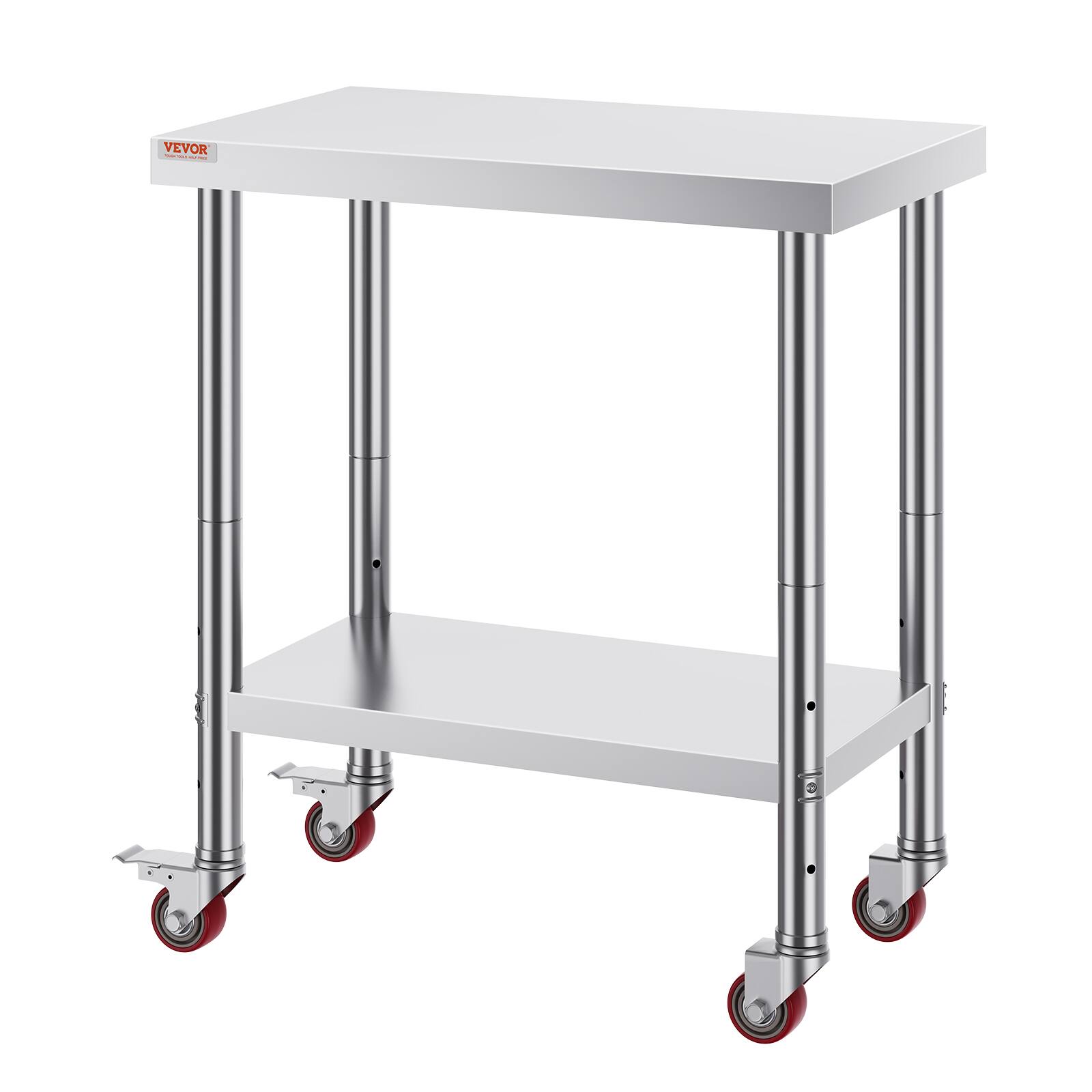 VEVOR Stainless Steel Work Table 30 x 18 x 34 Inch, 700 LBS Load ...