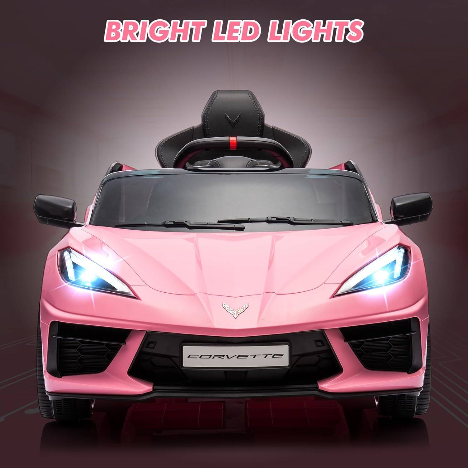 Jojoka 17V Licensed Corvette Kids Ride On Sports Car, Electric Vehicle ...