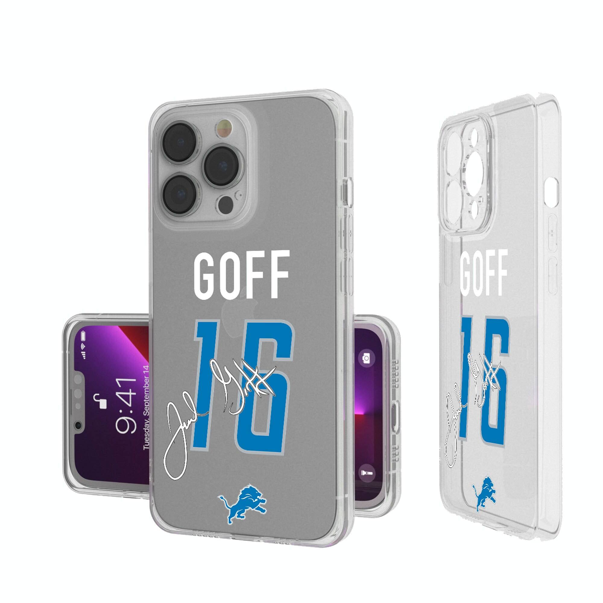Keyscaper NFL Jared Goff Detroit Lions iPhone Clear Case 16 Multicolor ...