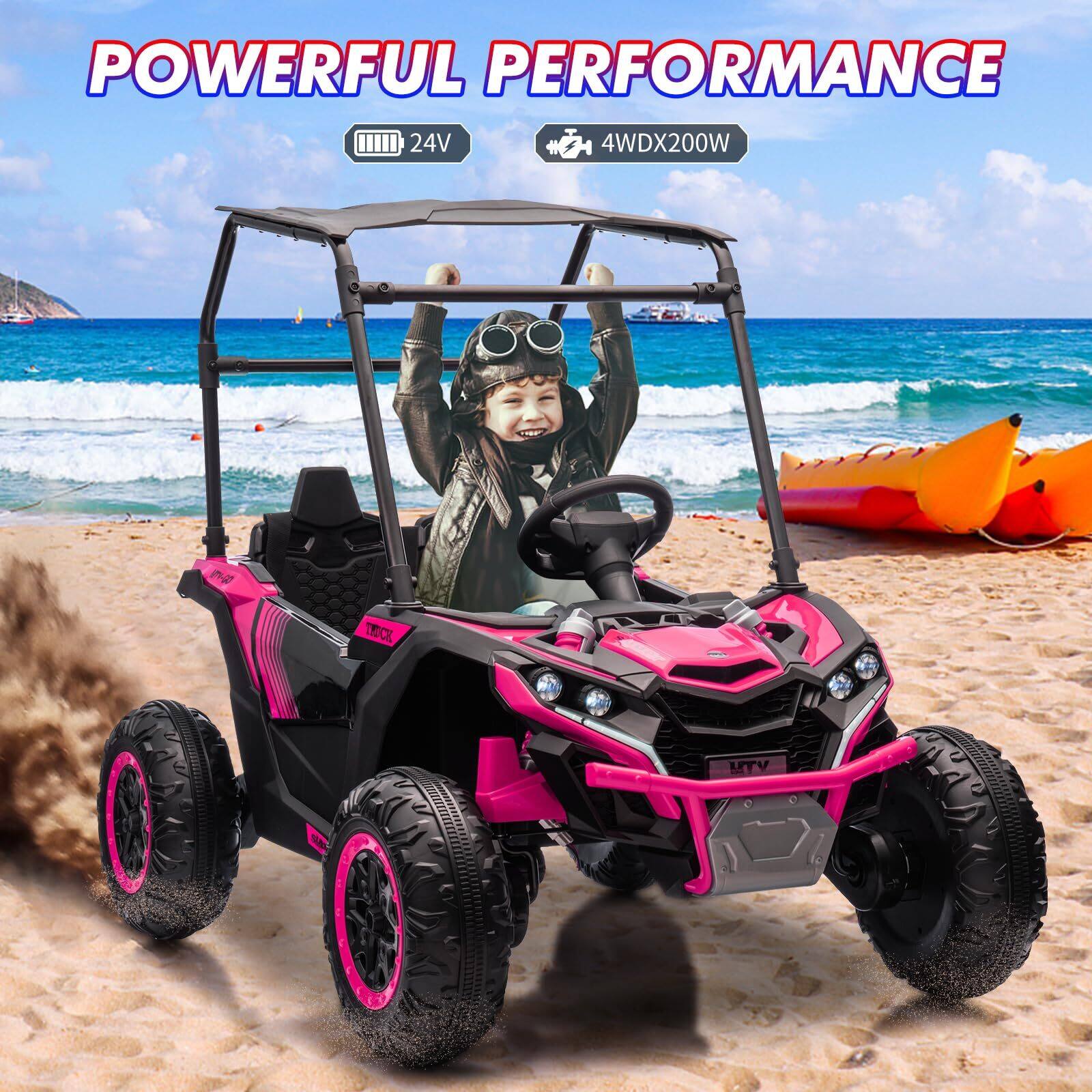 Jojoka Acekool 2 Seater Ride on Car for Kids, 24V 7AH Electric Off Road ...