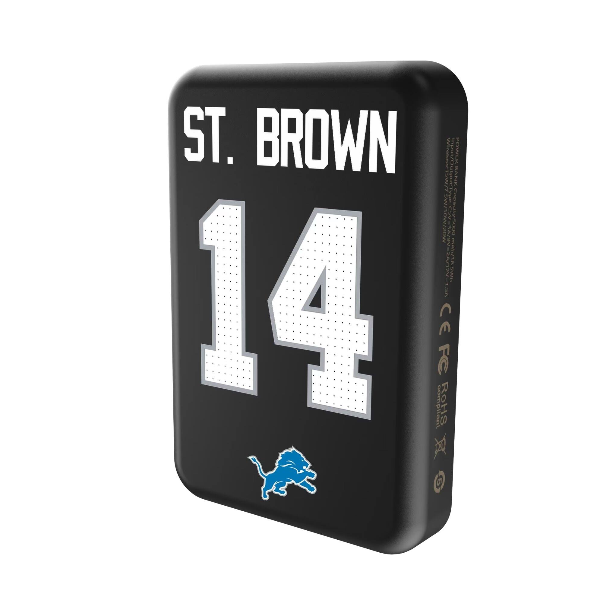 Keyscaper Amon Ra St. Brown Detroit Lions 5000mAh Wireless Magnetic ...