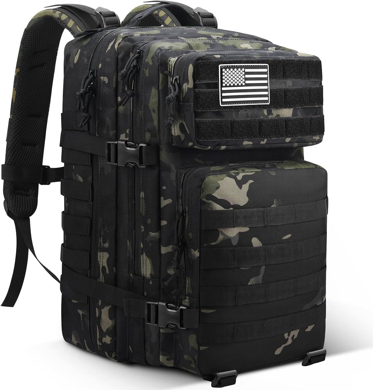NICHOLAS KLEIN Backpack For Men Army 3 Day Assault Pack Outdoors Hiking ...