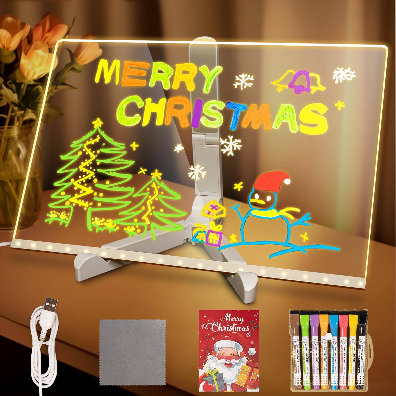 Fabibe Led Drawing Board 12"x8" Note With Stand Equipped Upgraded 8 ...