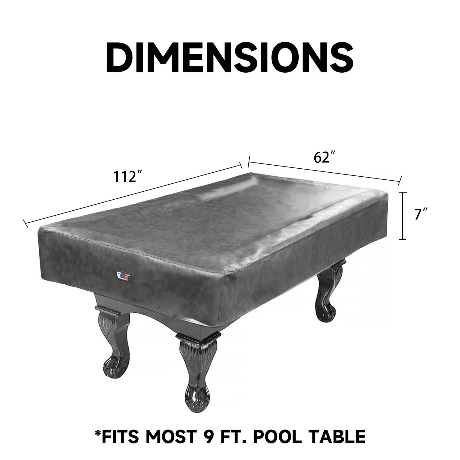 GSE Games & Sports Expert 9' Grey Heavy Duty Leatherette Pool Table ...