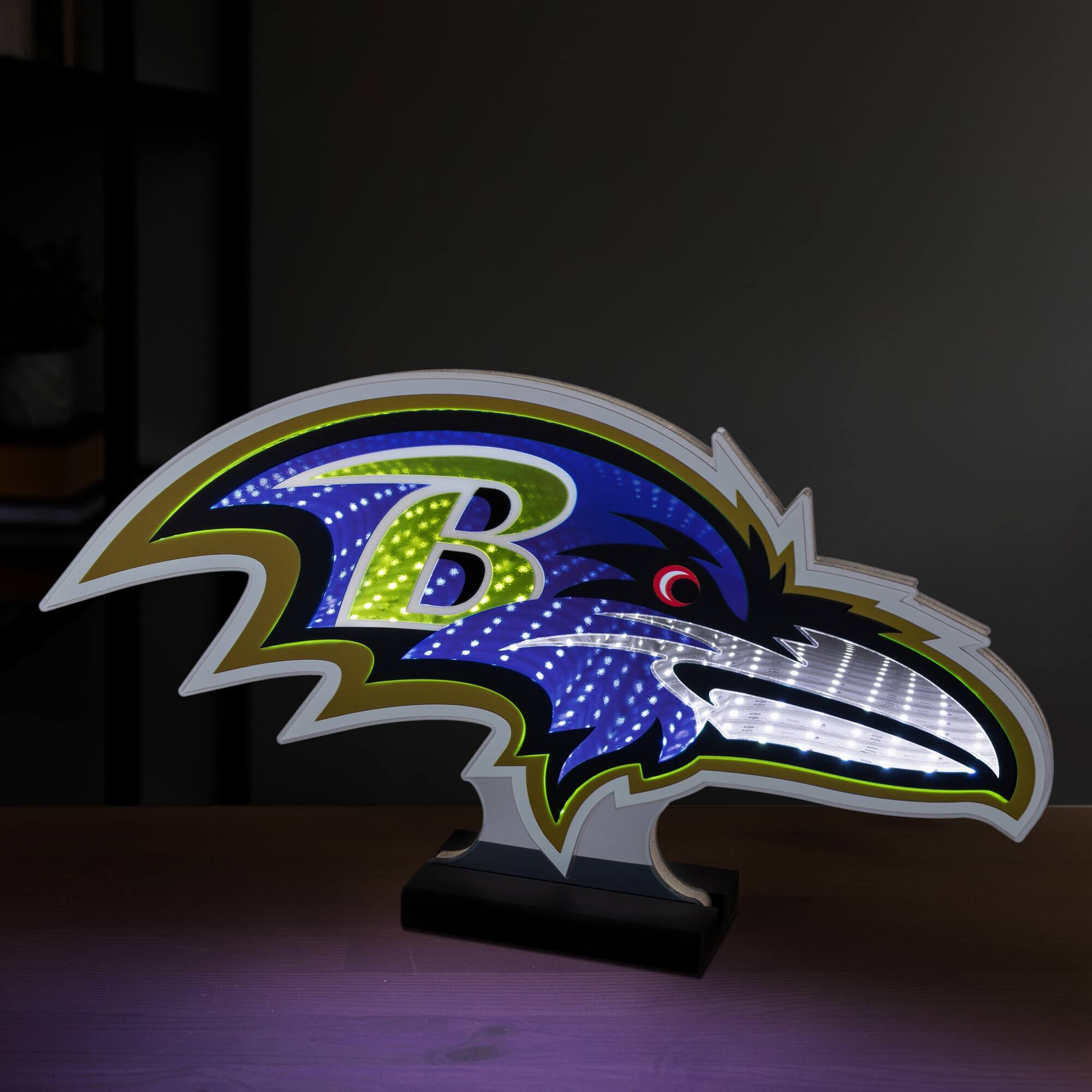 Sporticulture Baltimore Ravens LED Infinity Logo Light Multicolor ...