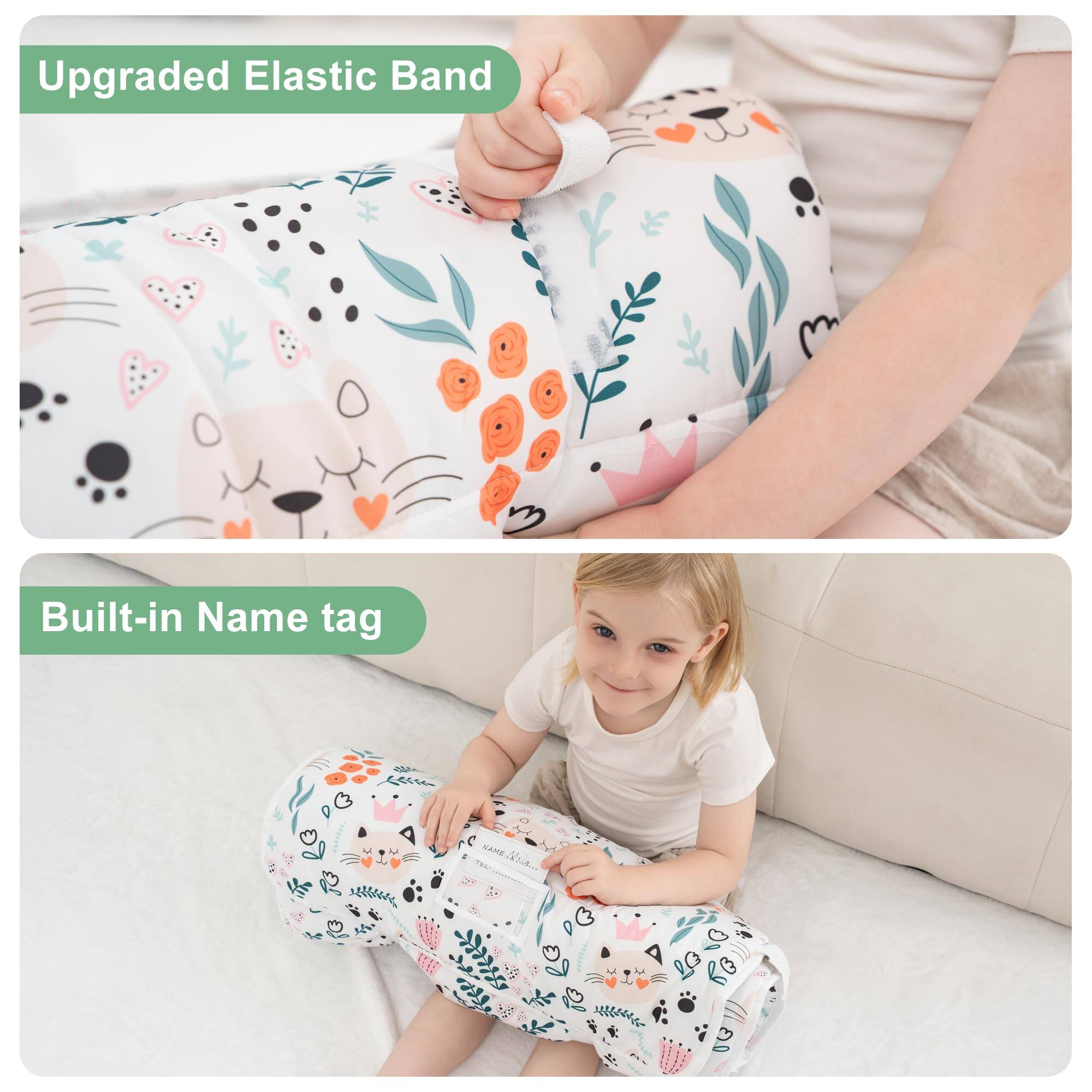 Dapper Styles Nap Mat With Pillow And Minky Dot Blanket Rolled Sleeping ...