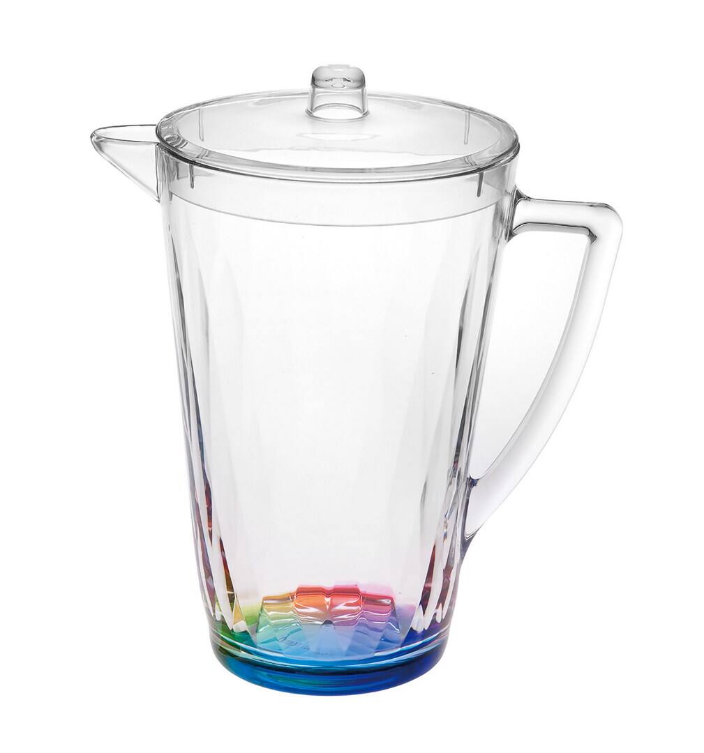 APRILSOUL Quarts Water Pitcher with Lid Rainbow Design Unbreakable ...