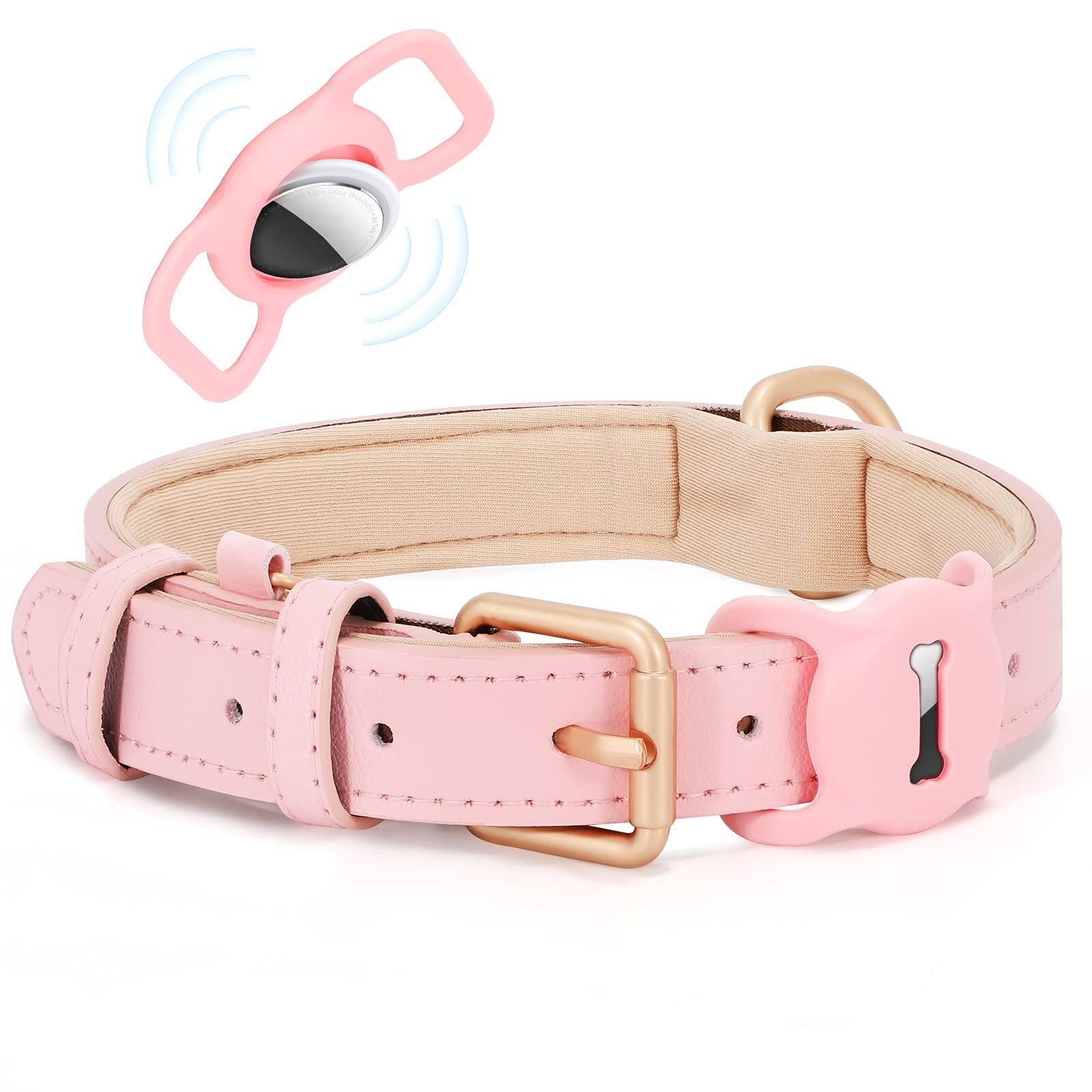 Leash Valley Refurbished Excellent Airtag Leather Dog Collar For ...