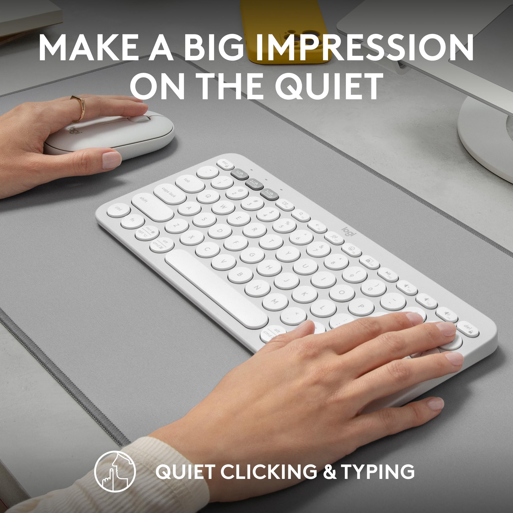 Logitech Pebble 2 Wireless Keyboard & Mouse Combo, Bluetooth, Easy ...