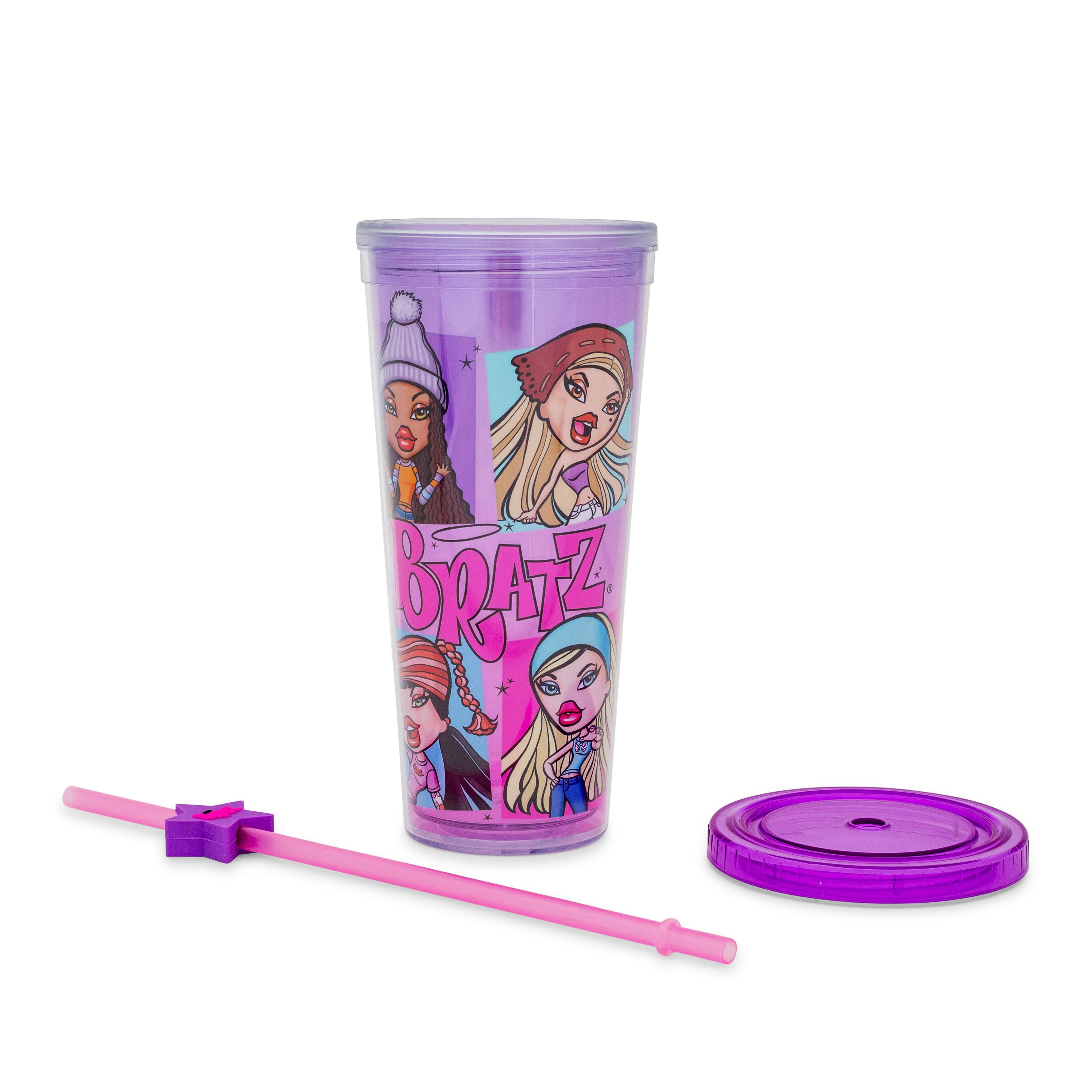 Silver Buffalo Bratz Carnival Cup With Lid and Straw Topper Charm ...