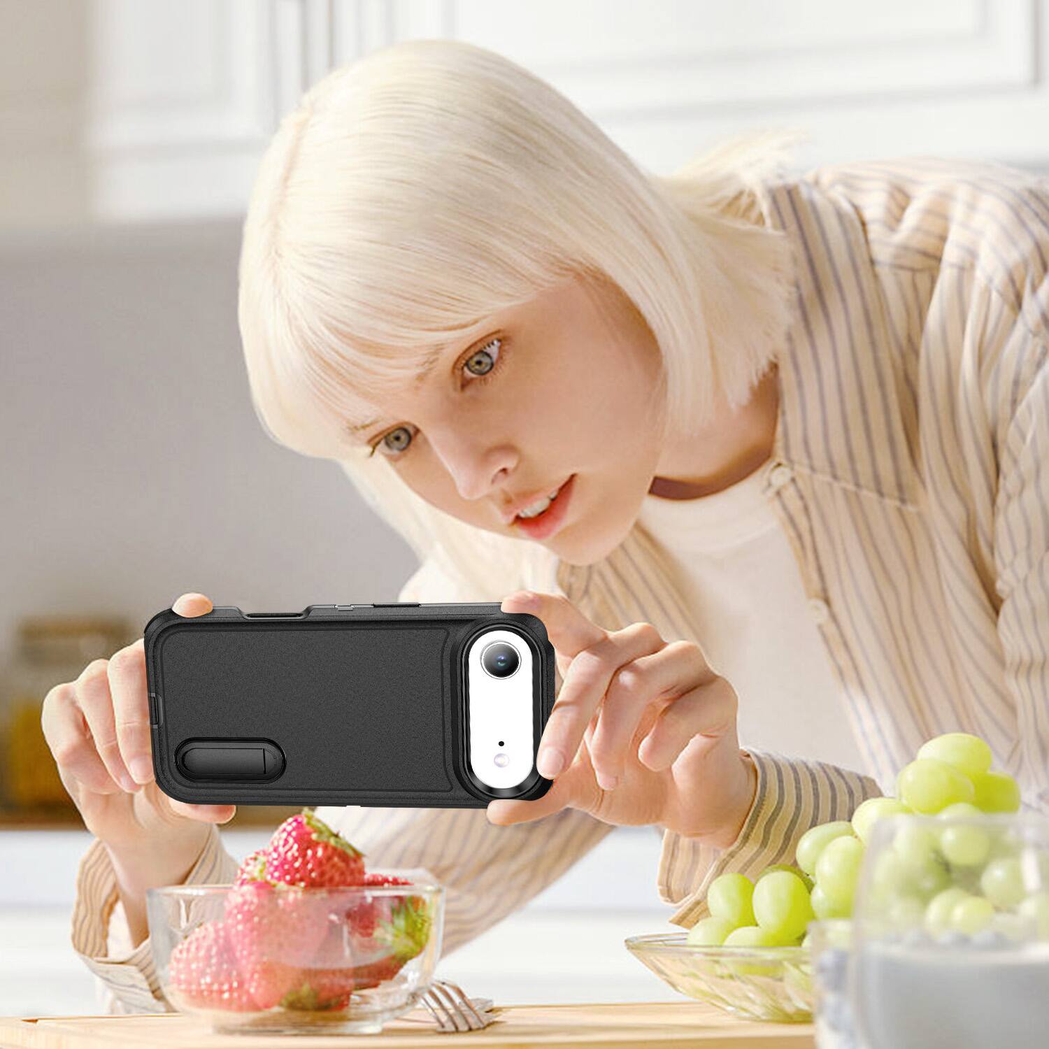 Dteck Heavy Duty Case for Apple iPhone Air with Foldable Kickstand,Dual ...