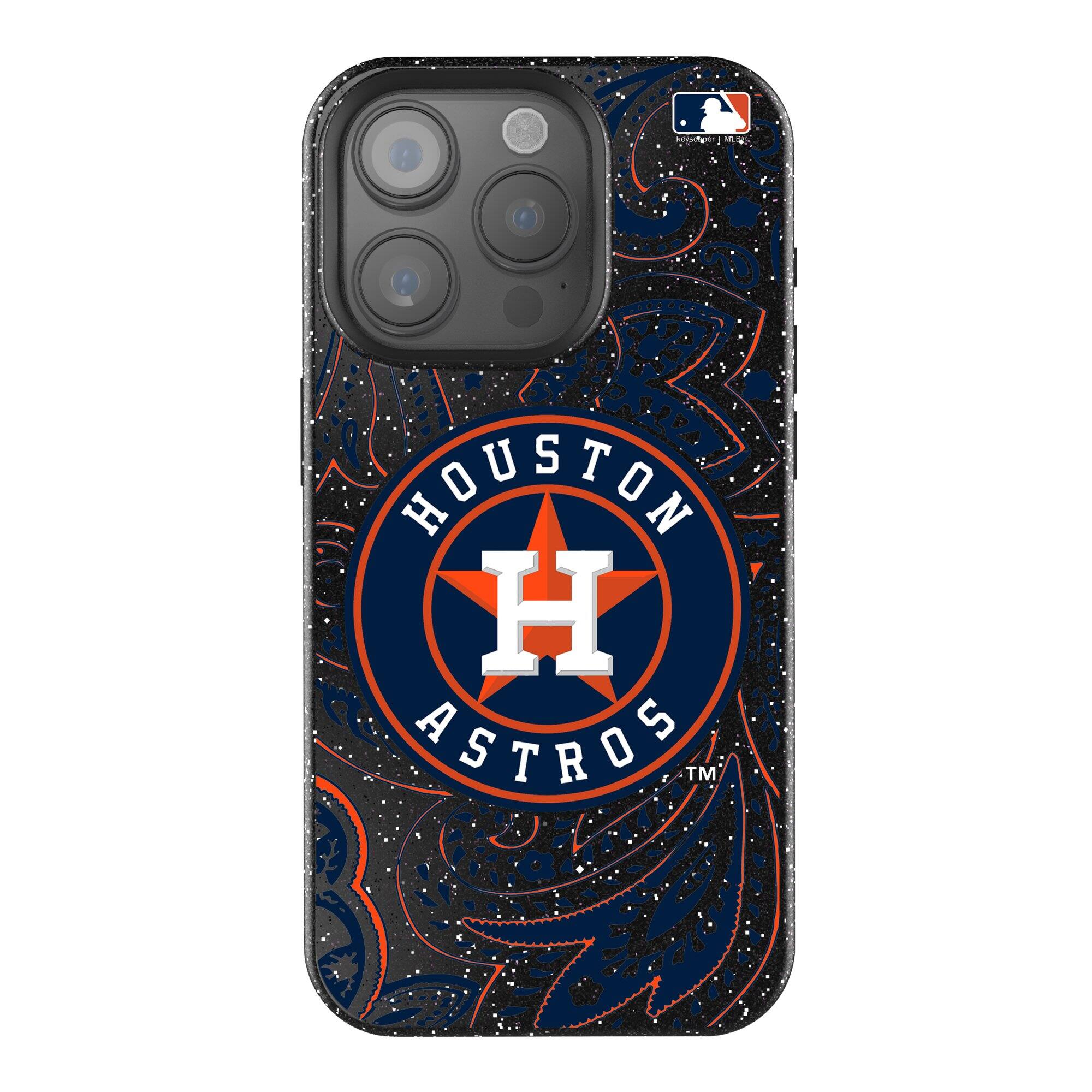 Keyscaper MLB Houston Astros Paisley Bling iPhone Case 16 Pro Max Black ...