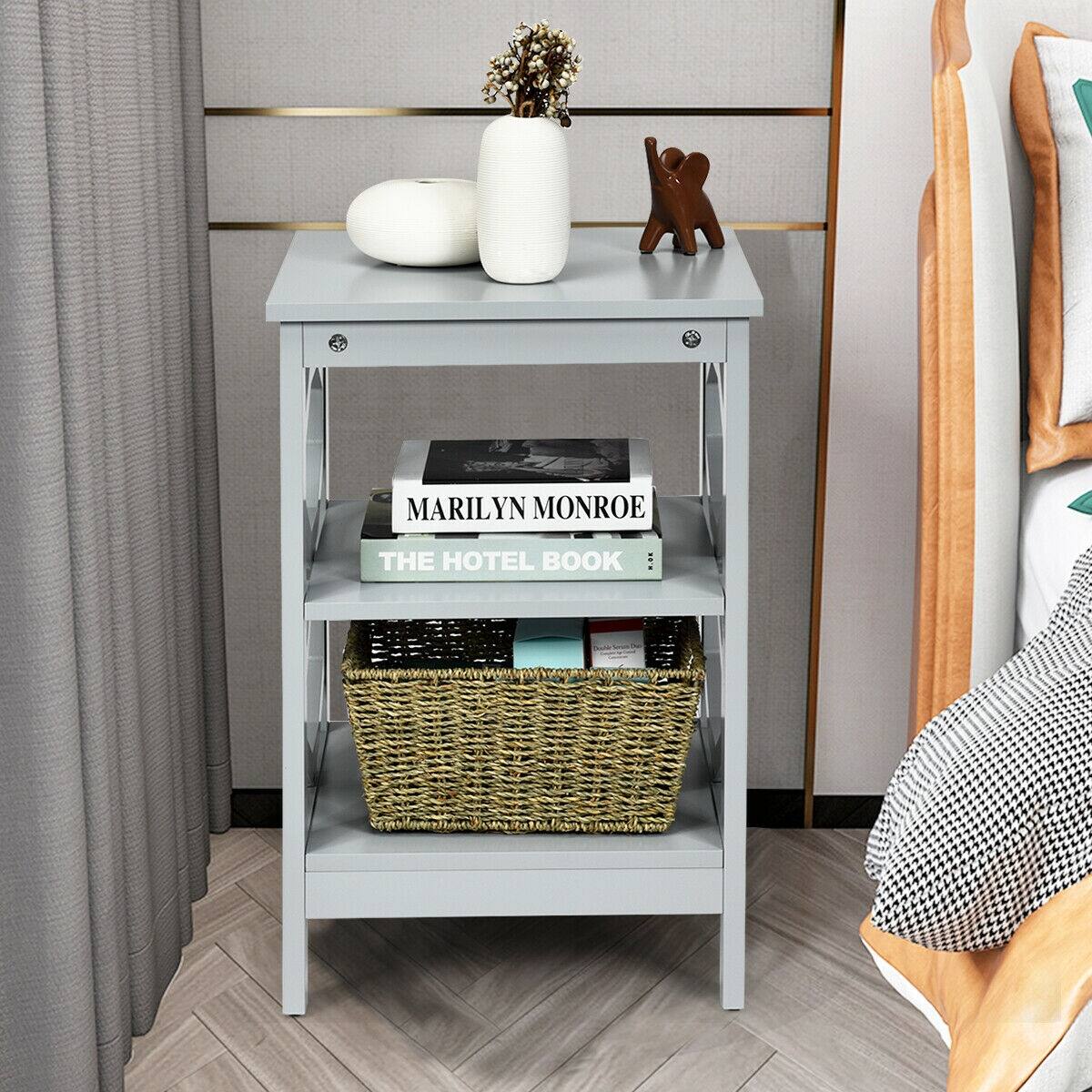 SlickBlue 2 Piece 3 Tier End Table Set – Modern Living Room Side Tables ...