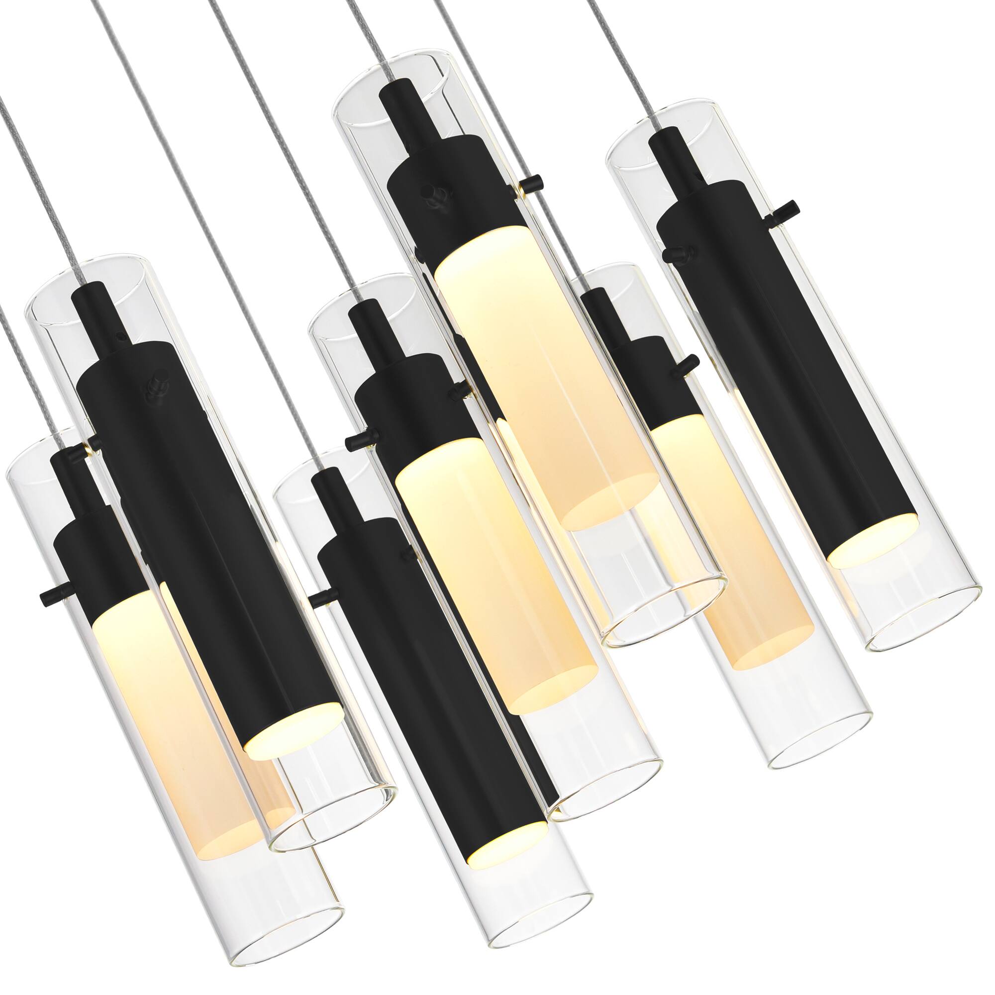 CWI Lighting Olinda LED Integrated Chandelier Black 1606P33-37-101 ...