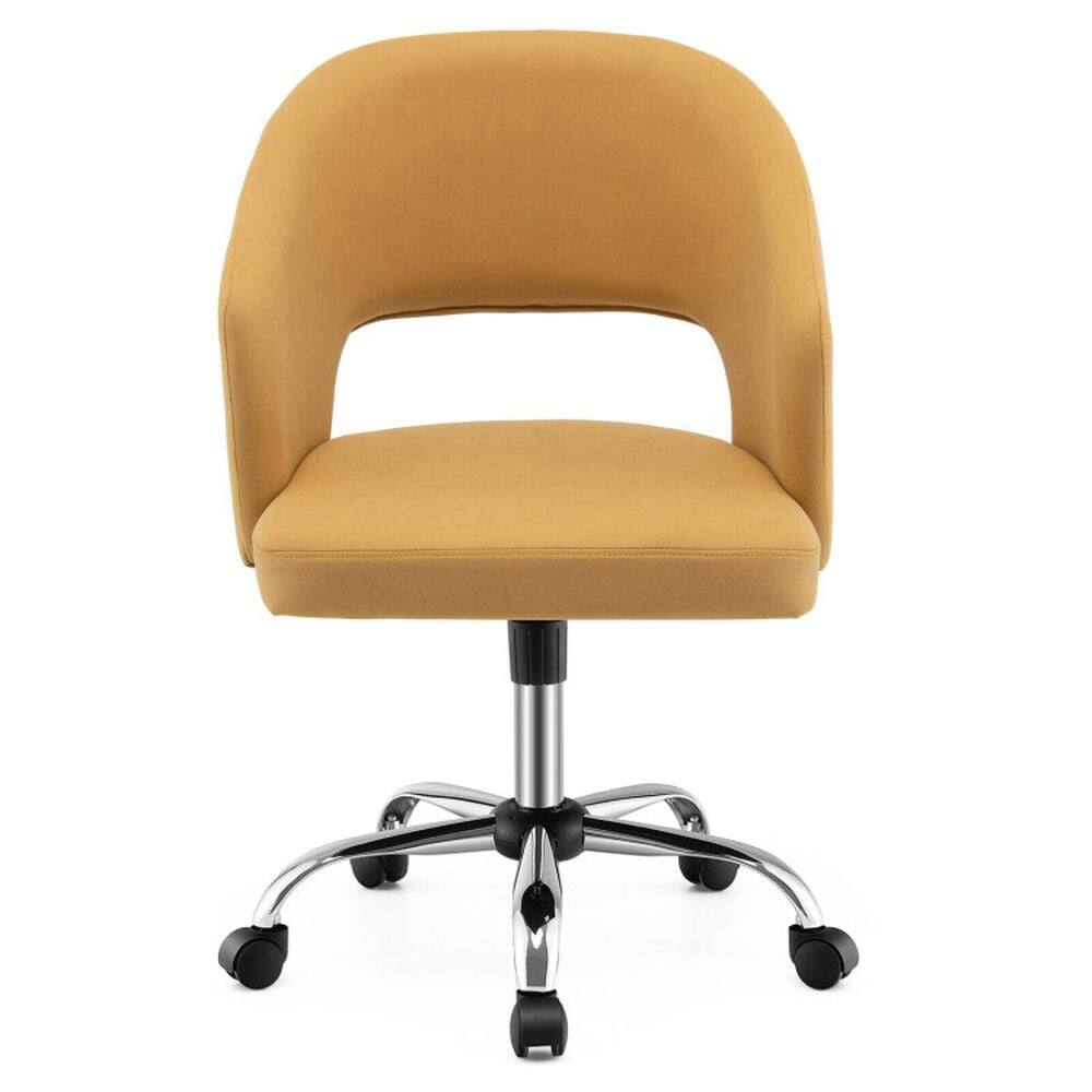 Kadyn Upholstered Swivel Office Chair with Hollow Out Back, Home Office ...