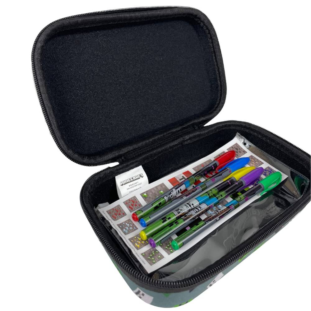 Dapper Styles Minecraft Pencil Case Set With Stickers And Gel Pens For ...