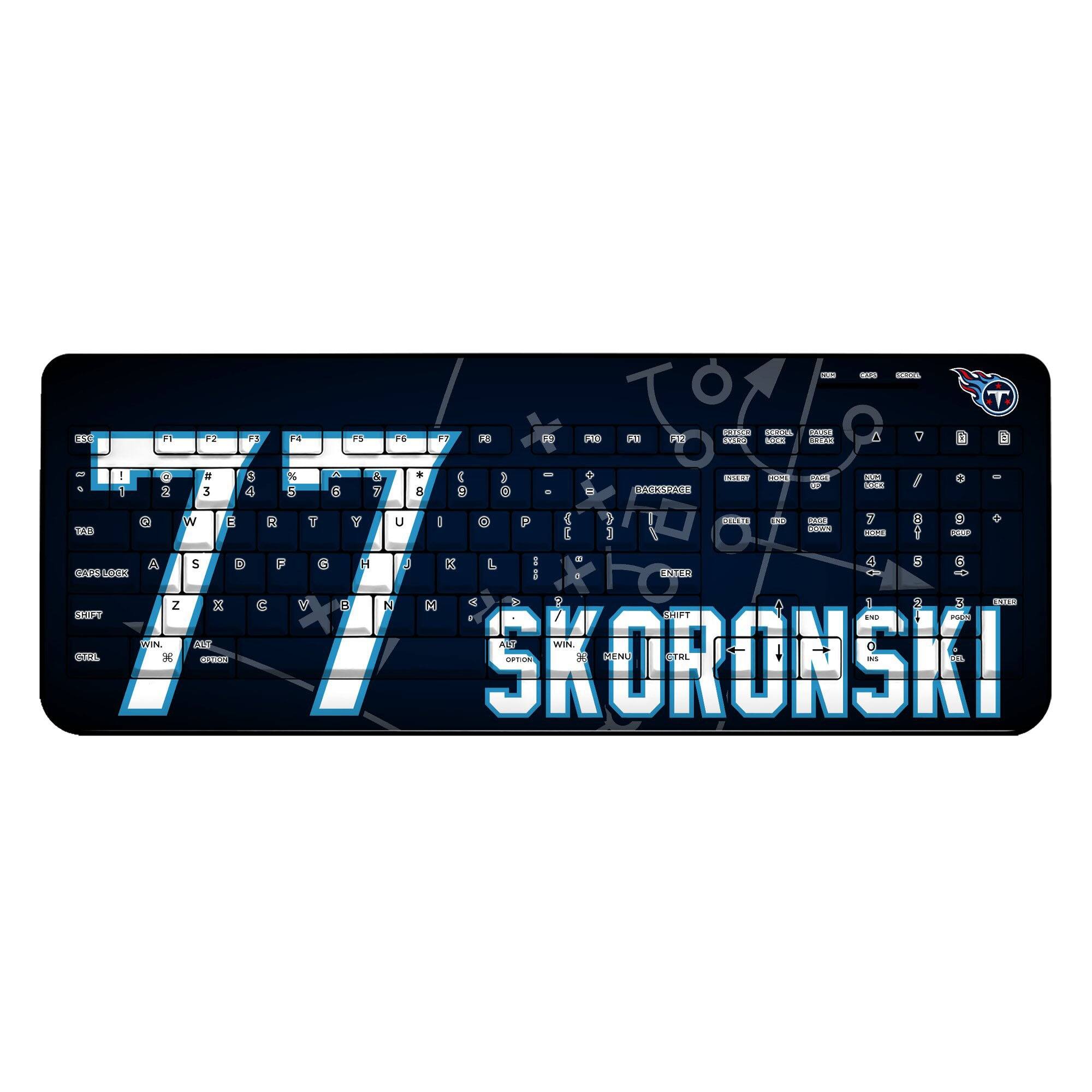 Keyscaper Peter Skoronski Tennessee Titans Wireless Keyboard Black ...
