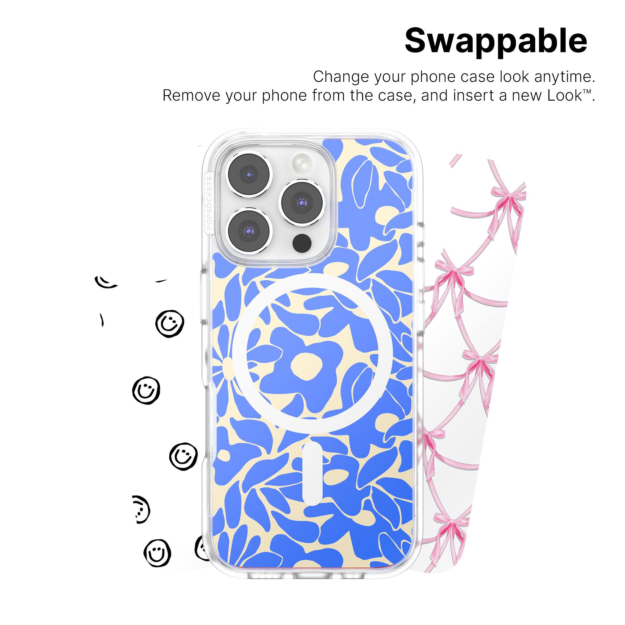 Looks iPhone 16 Pro Swappable Graphic Case Inserts (3 per pack) compatible w/ PopSockets PopCase ...