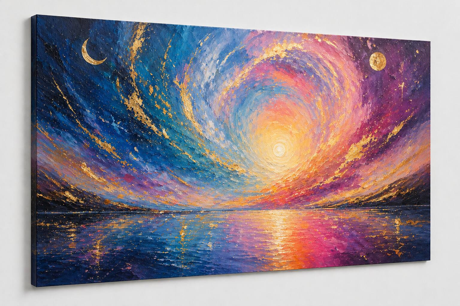 FC Design Large Canvas 24x36" Frameless Celestial Harmony Art Painting ...