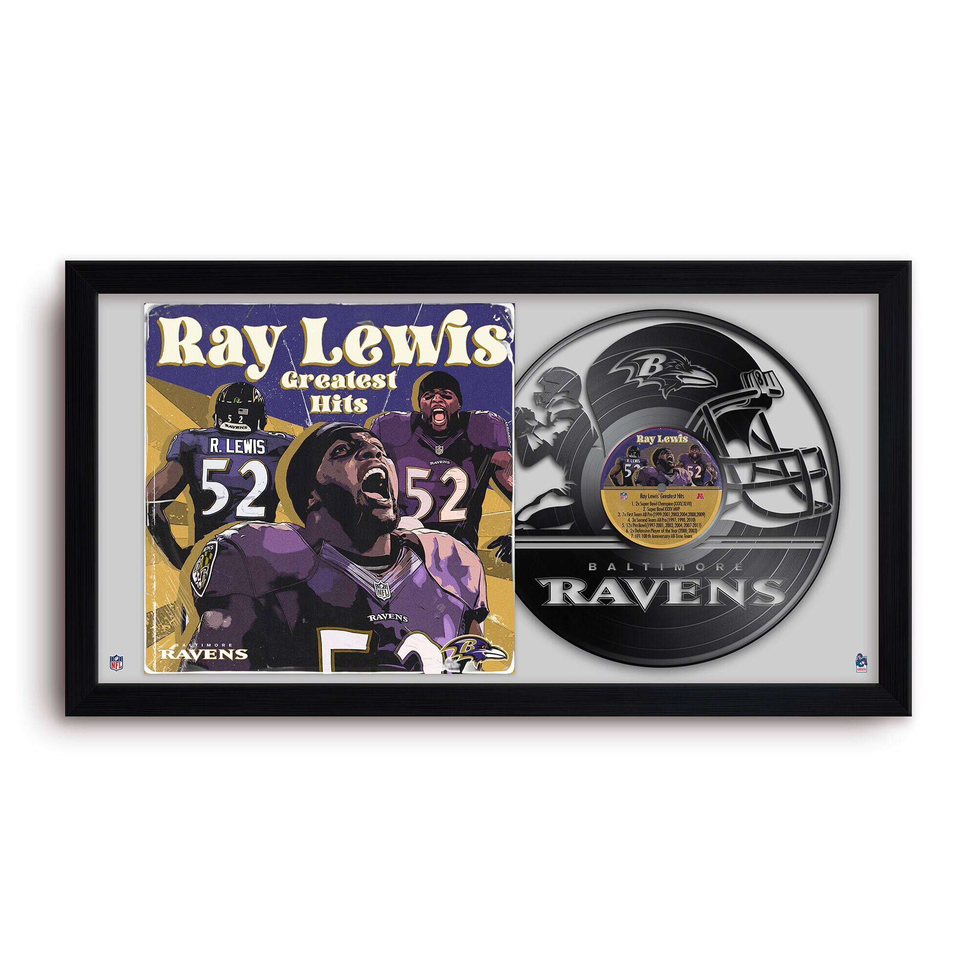 Sporticulture Ray Lewis Baltimore Ravens 14" x 26" Framed Art Vinyl ...