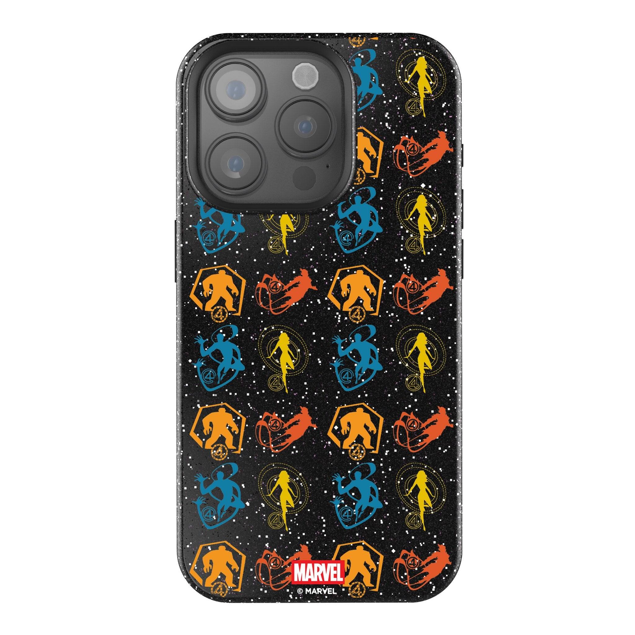 Keyscaper Marvel Pattern 2 Black Bling Phone Case Apple iPhone 16 Pro ...