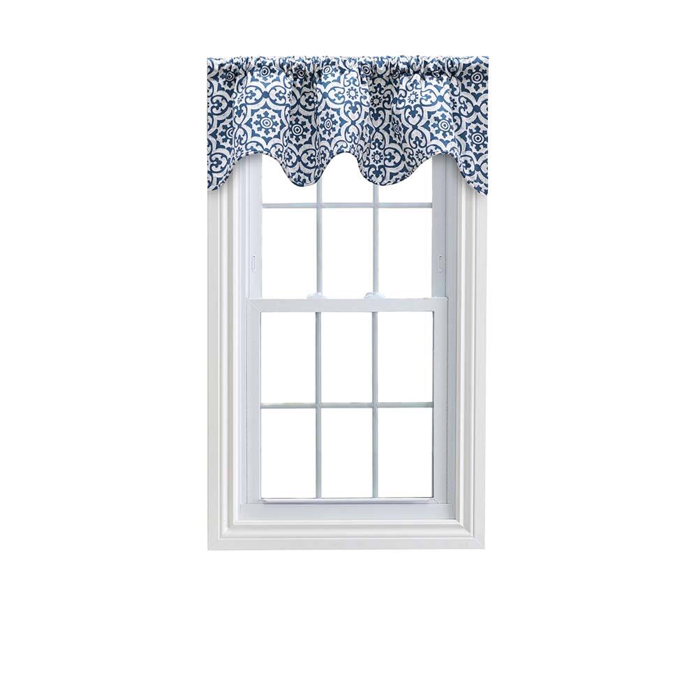 Ellis Curtain Ellis Athens Printed Tile Design on a Ground 3" Rod ...