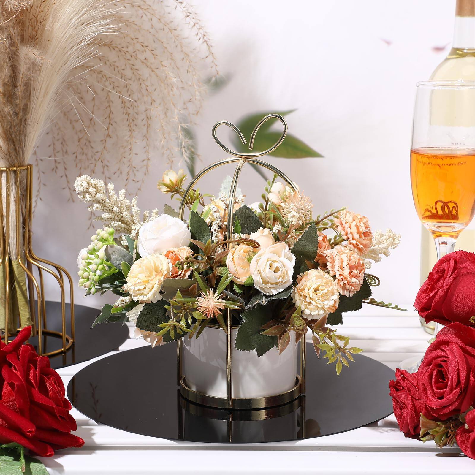 Pacoar Cade Inch Round Mirrors For Tables Centerpieces Circle Candle ...