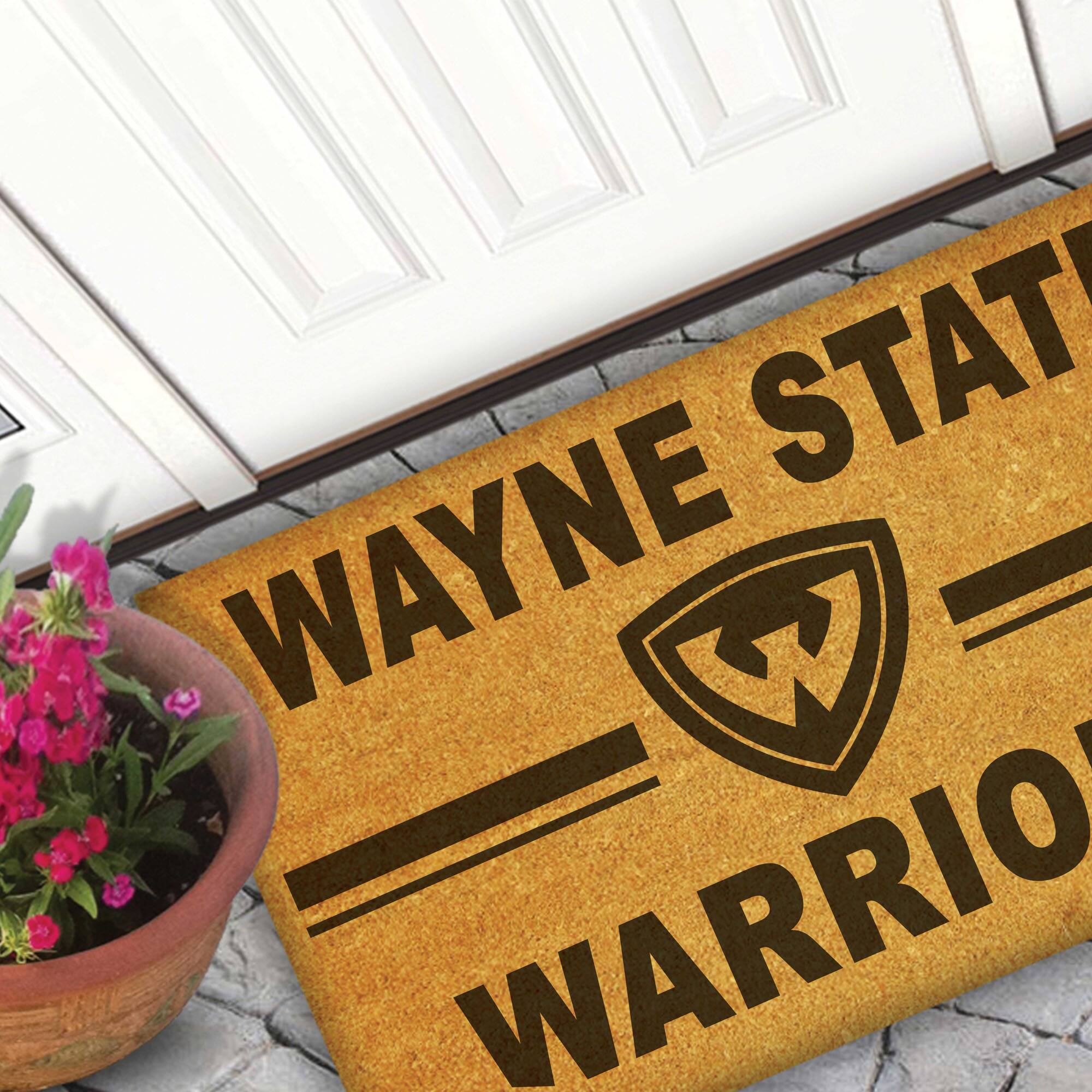 Jardine Wayne State Warriors 18" x 30" Team Logo Doormat Brown 5186235 ...