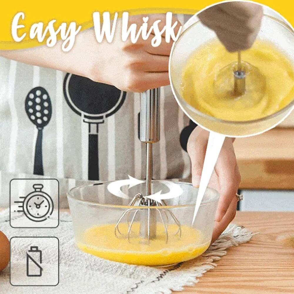 RTMB 12in Stainless Steel Semi Automatic Easy Whisk, Hand Push Mixer ...