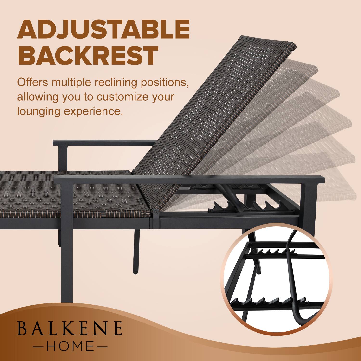 Balkene Home Biscayne Wicker Chaise Set Set of 2 Brown, Black 65465 ...