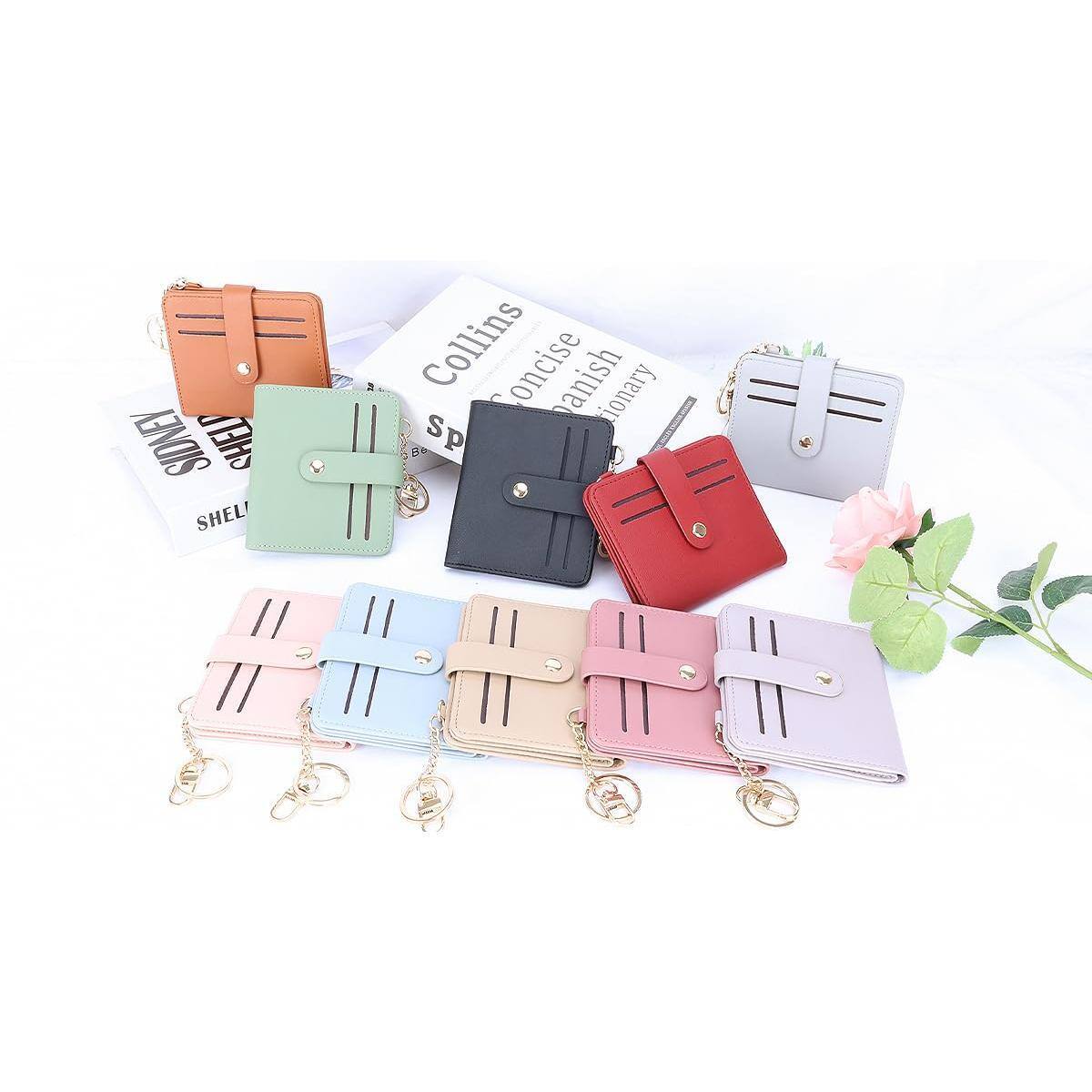 Jadie Link Small Wallets Woman Rfid Blocking Leather Credit Card Holder ...