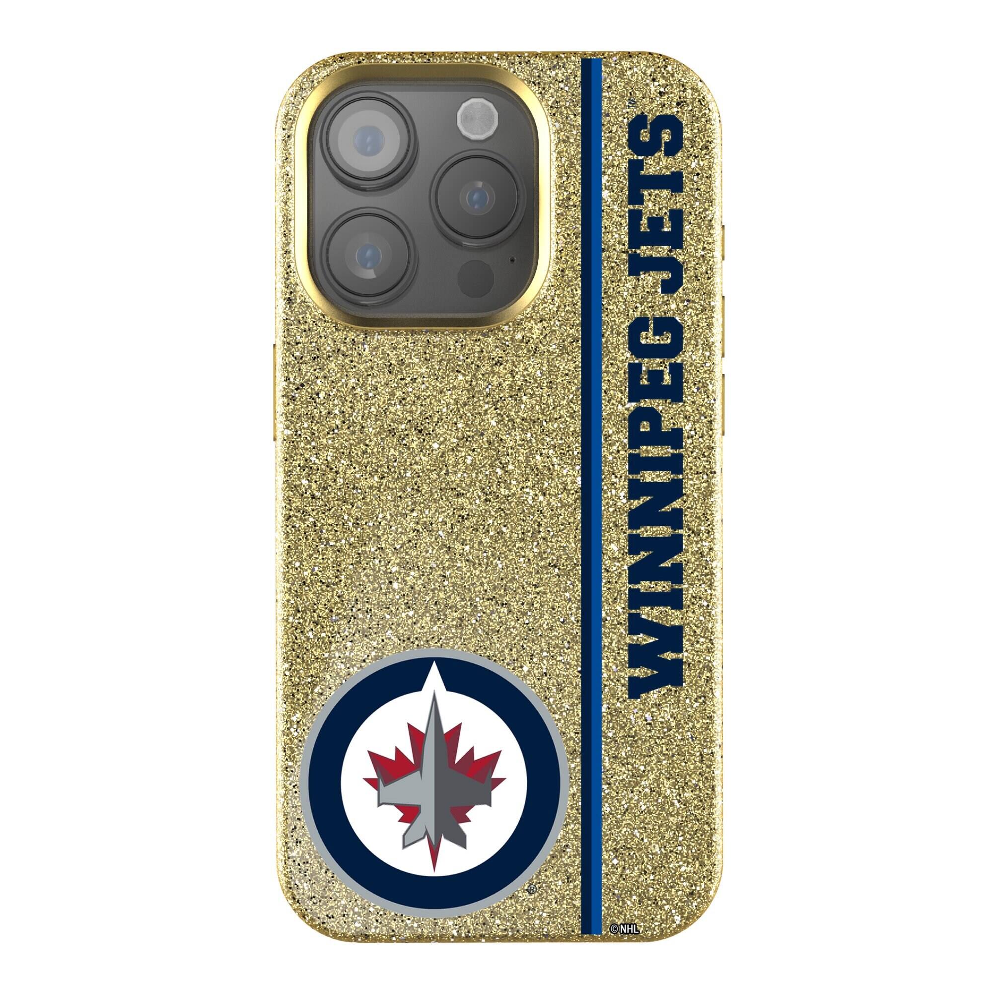 Keyscaper NHL Winnipeg Jets Sidebar Bling iPhone Case 15 Plus Gold ...