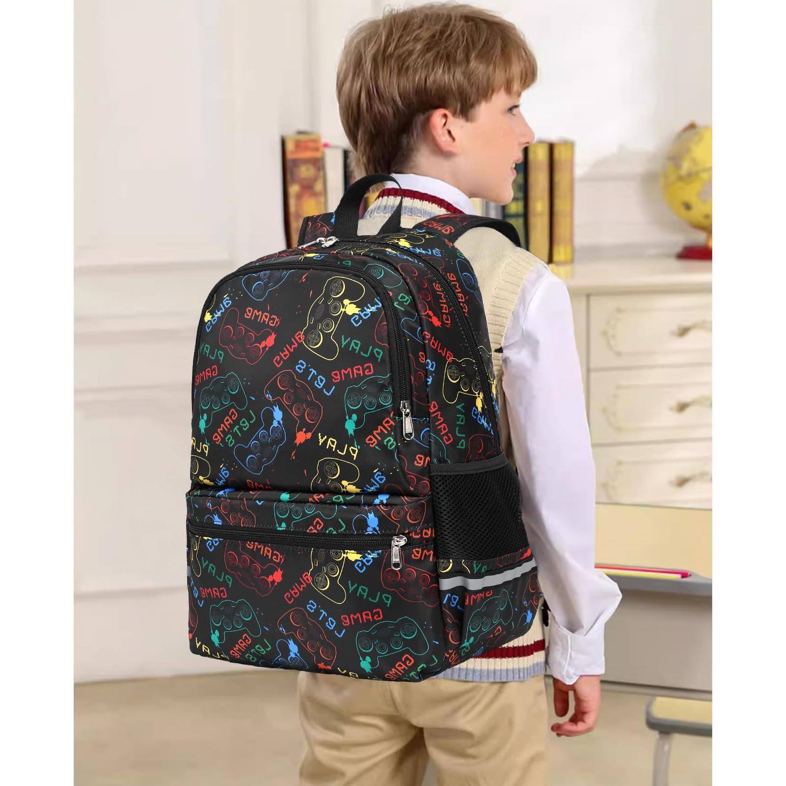 Pacoar Cade School Backpack For Gamer With Lunch Bag Pencil Case ...