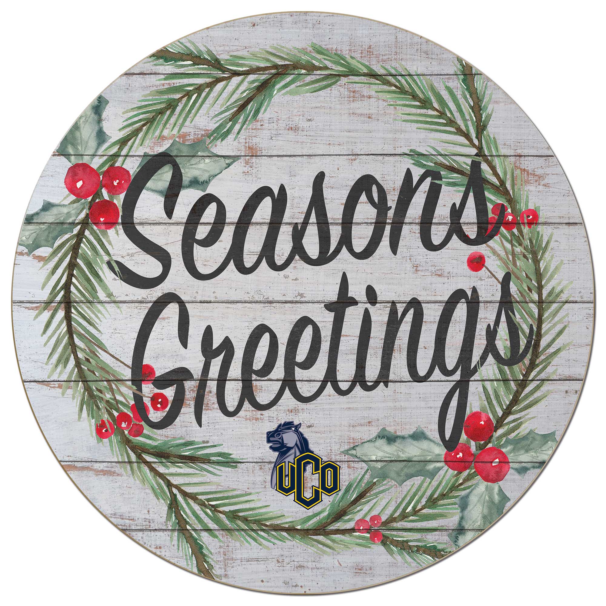 Jardine Central Oklahoma Bronchos 20'' x 20'' Season's Greetings Circle ...