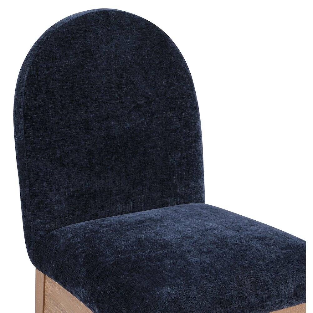 Meridian Furniture Waldorf Navy Chenille Fabric Dining Chair Blue ...