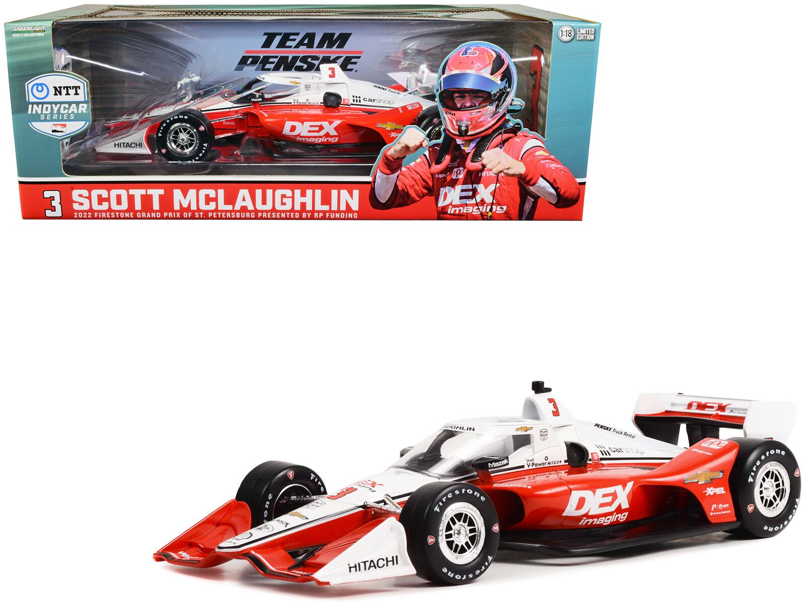 Greenlight Dallara IndyCar #3 Scott McLaughlin DEX Imaging Team Penske ...