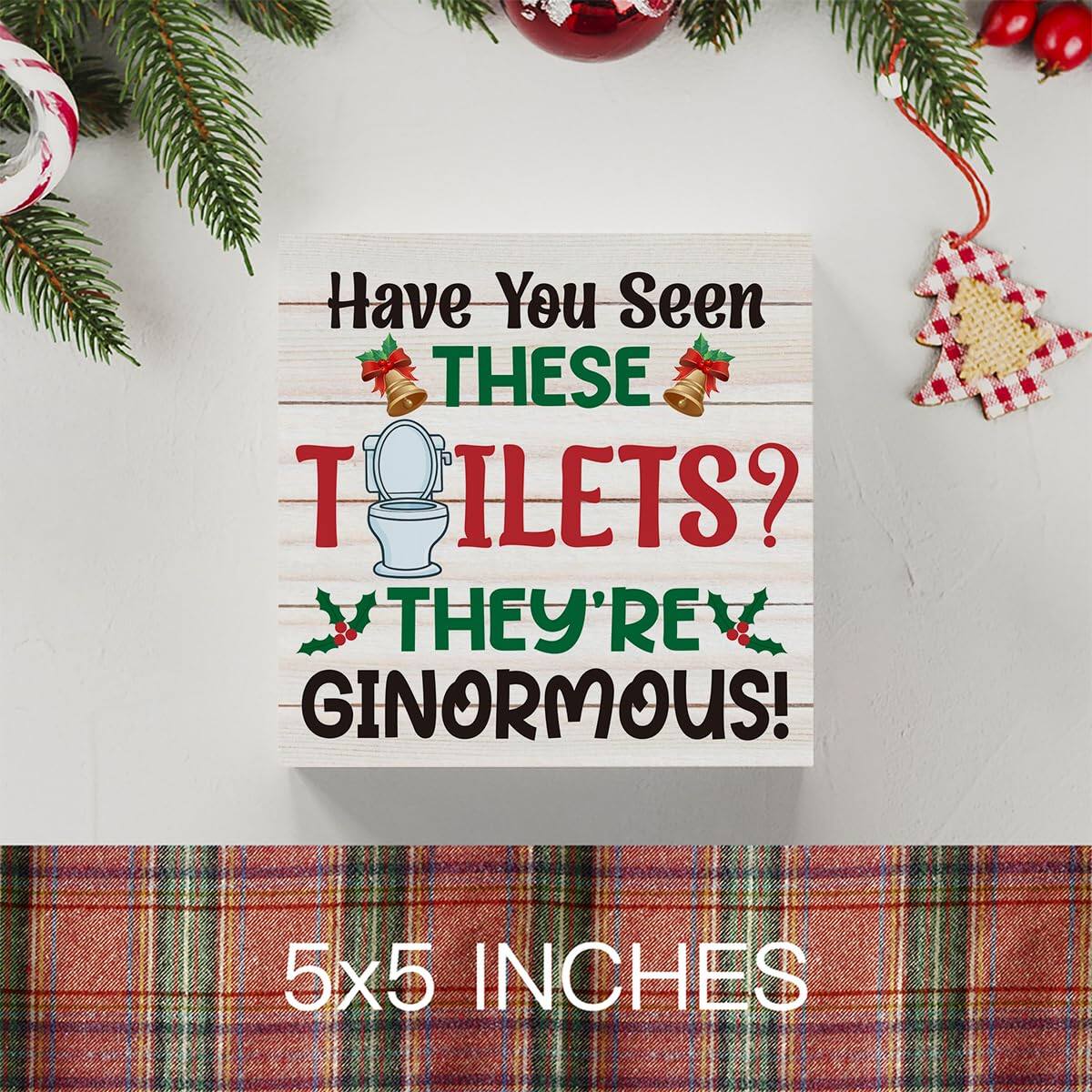 Paradigms Interiors Funny Merry Christmas Gift Wood Box Sign Have You ...