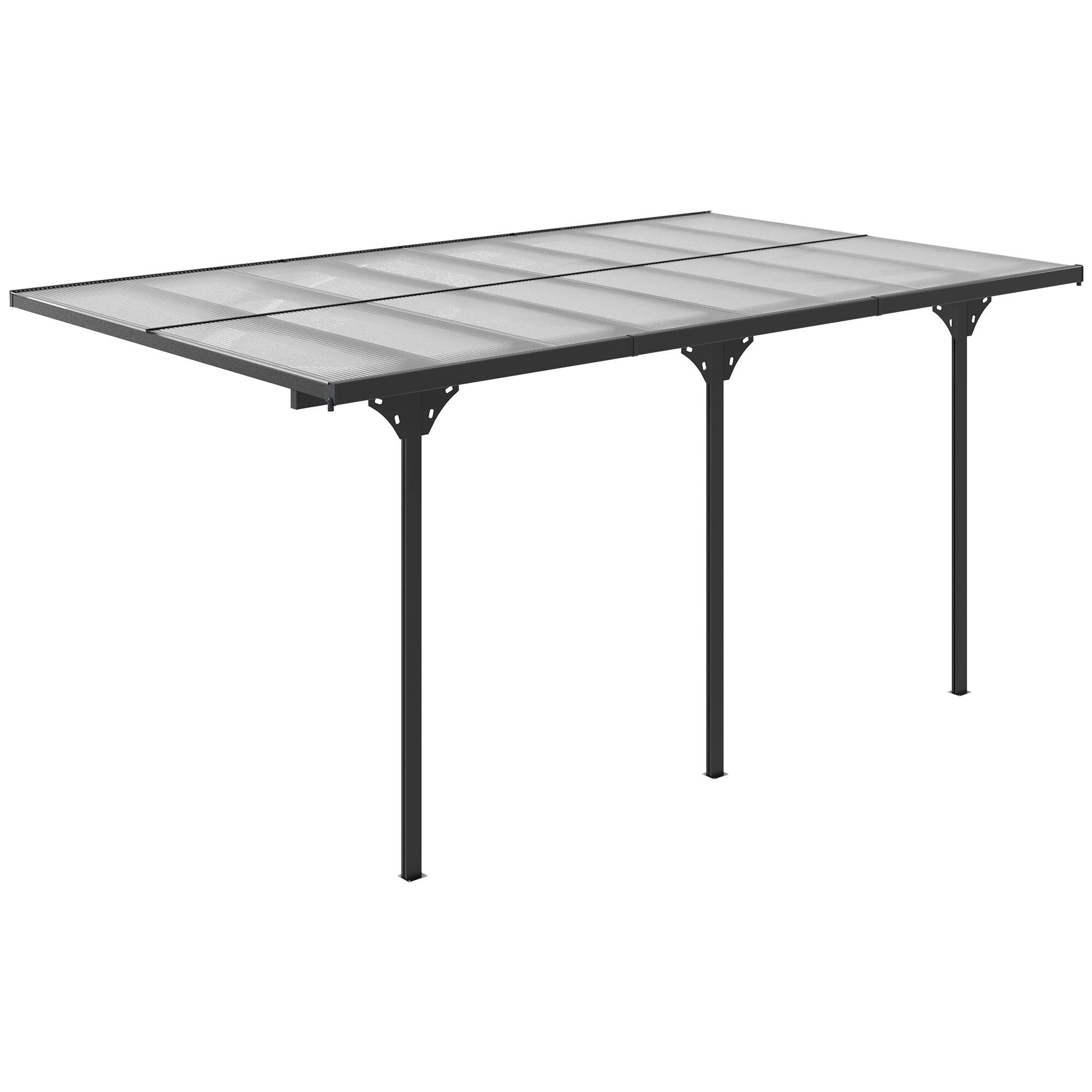 Outsunny 16.5' x 10' Outdoor Polycarbonate Pergola, Transparent UV ...