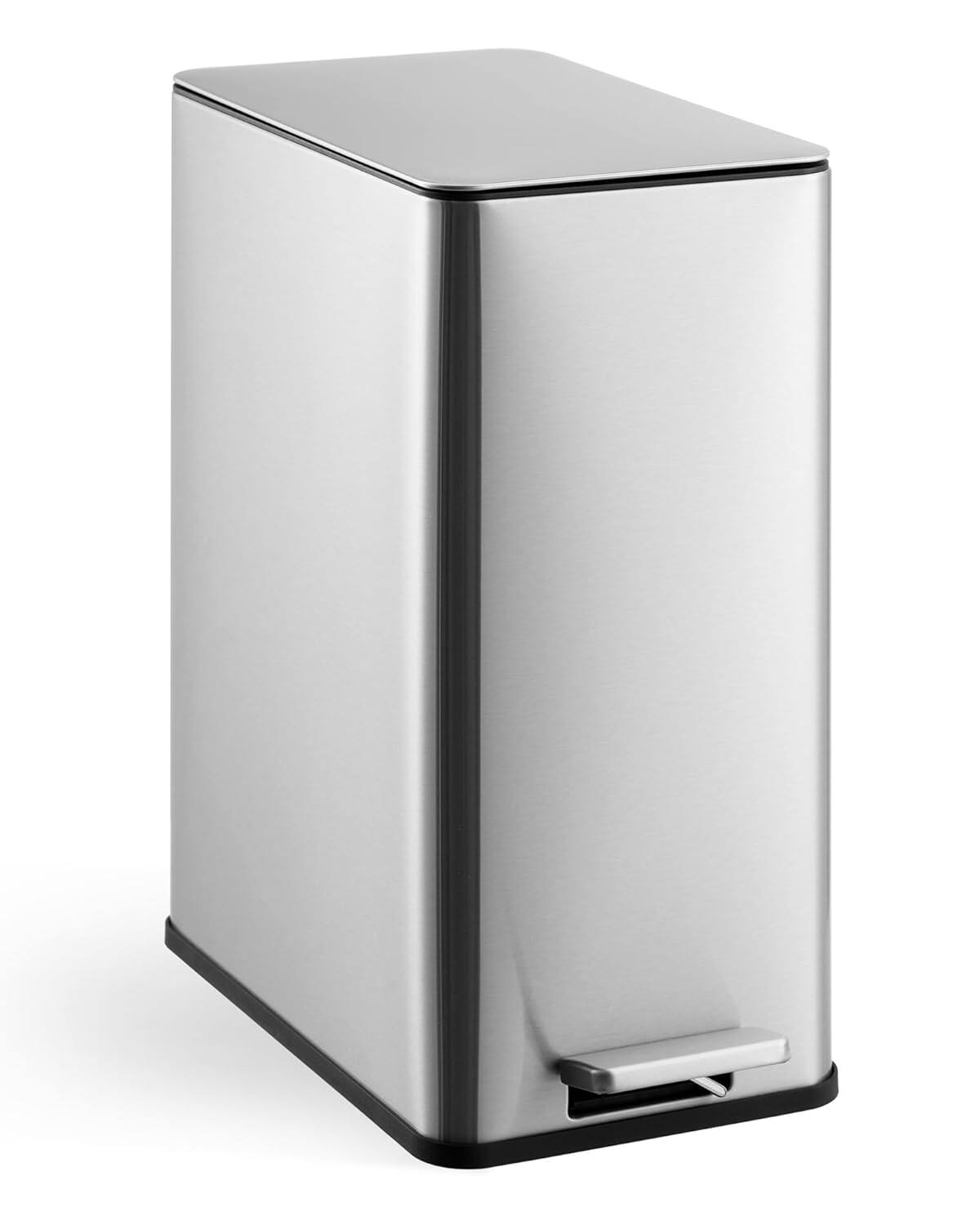 GARVEE 4 Gallon Stainless Steel Trash Can with Soft Close Lid, Step on ...