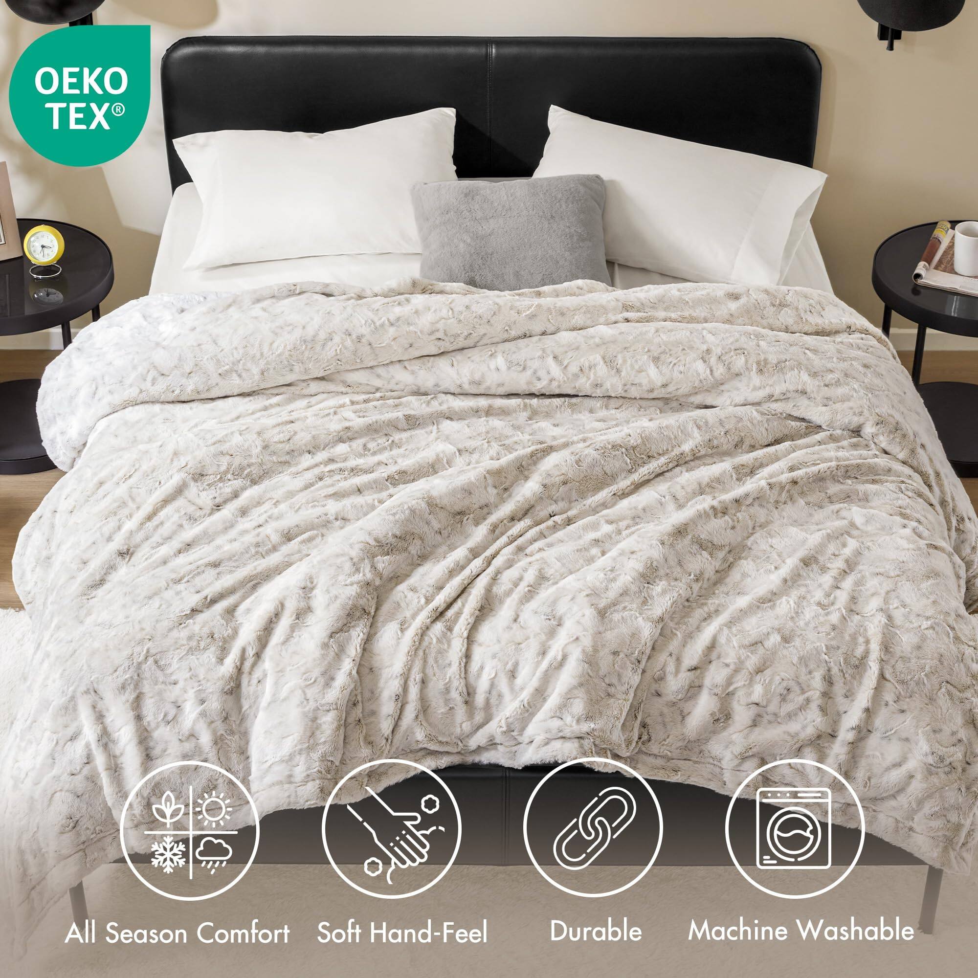 Dapper Styles Ultra soft Poly Reversible Plush All Season Lightweight ...