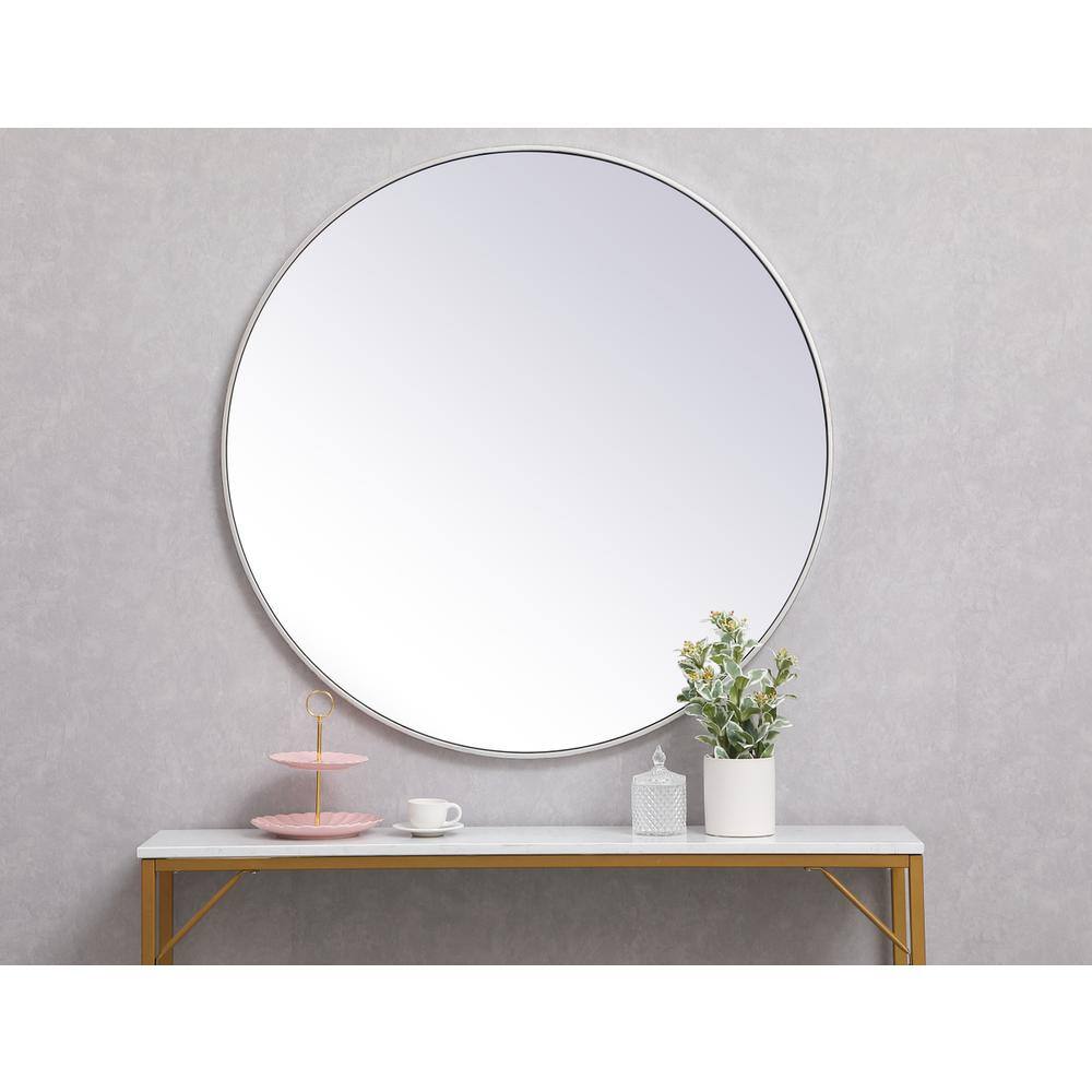 Elegant Decor Metal frame round mirror 39 inch in Silver BG3604954 ...