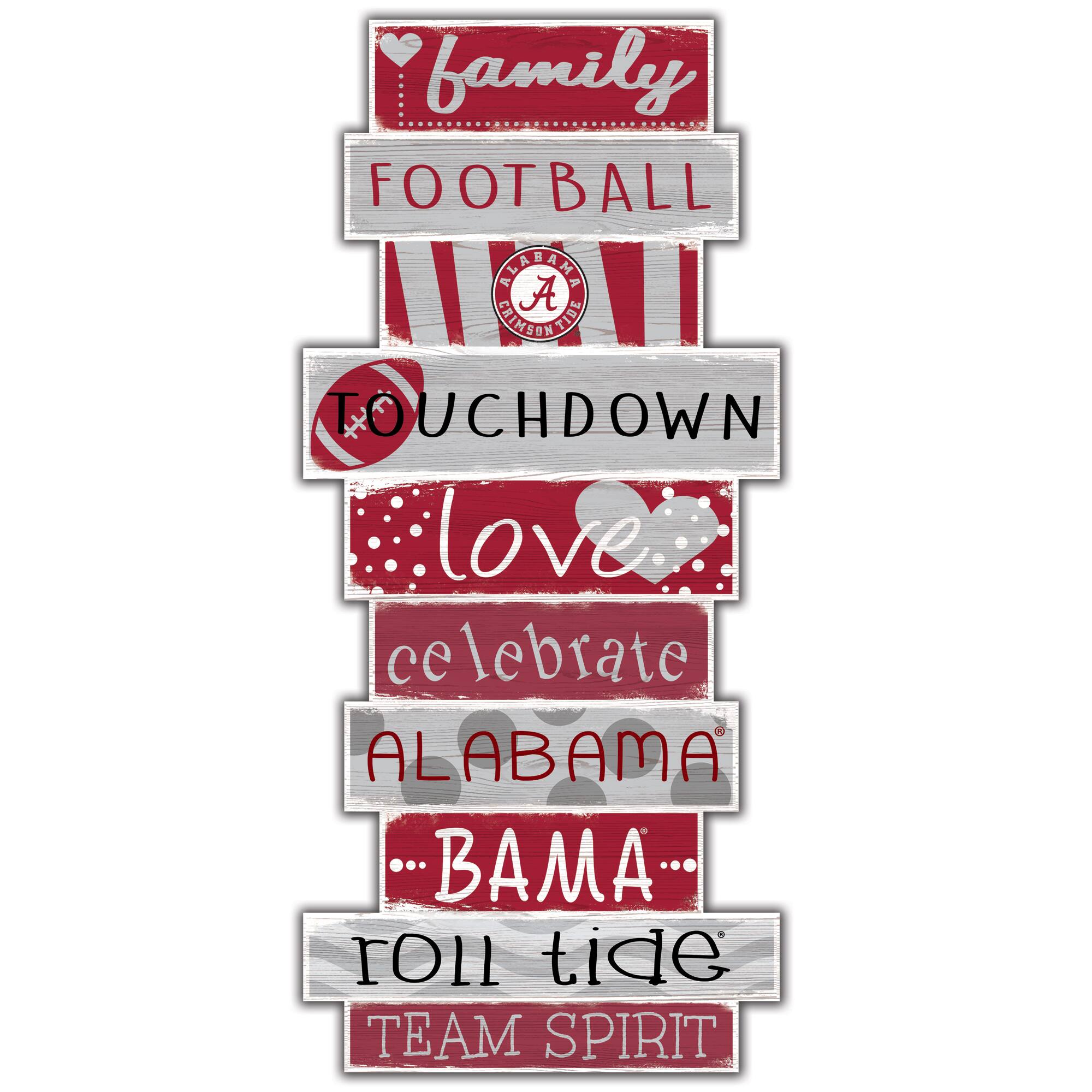 Fan Creations Alabama Crimson Tide 5'' x 24'' Celebrations Stack Sign ...