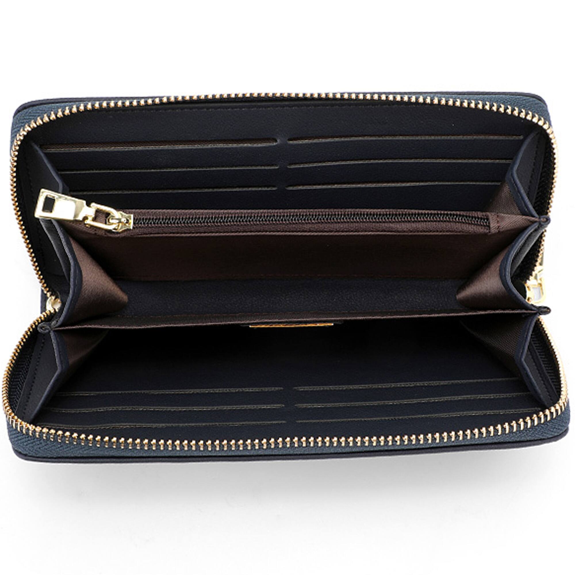 Champs Iconic Collection Zip Around Wallet Navy LB-901-NAVY - Best Buy