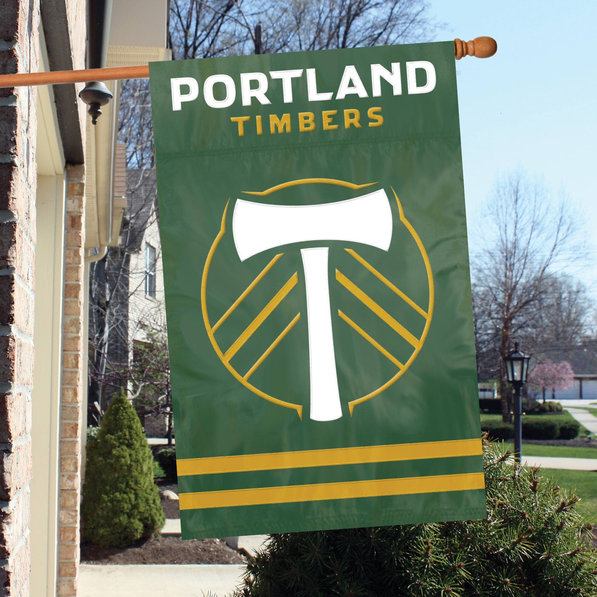 Party Animal Portland Timbers Applique Banner Flag Multicolor 3555214 ...