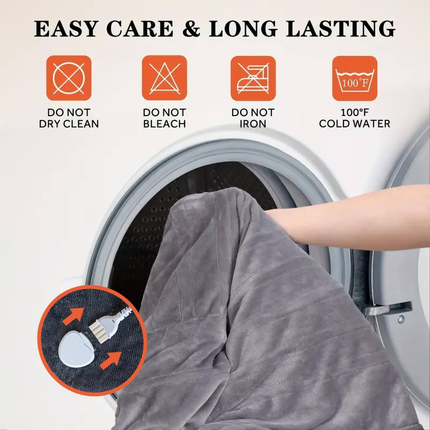 MOOSOO 51"x71" Electric Heated Blanket with Overheating Protection ...